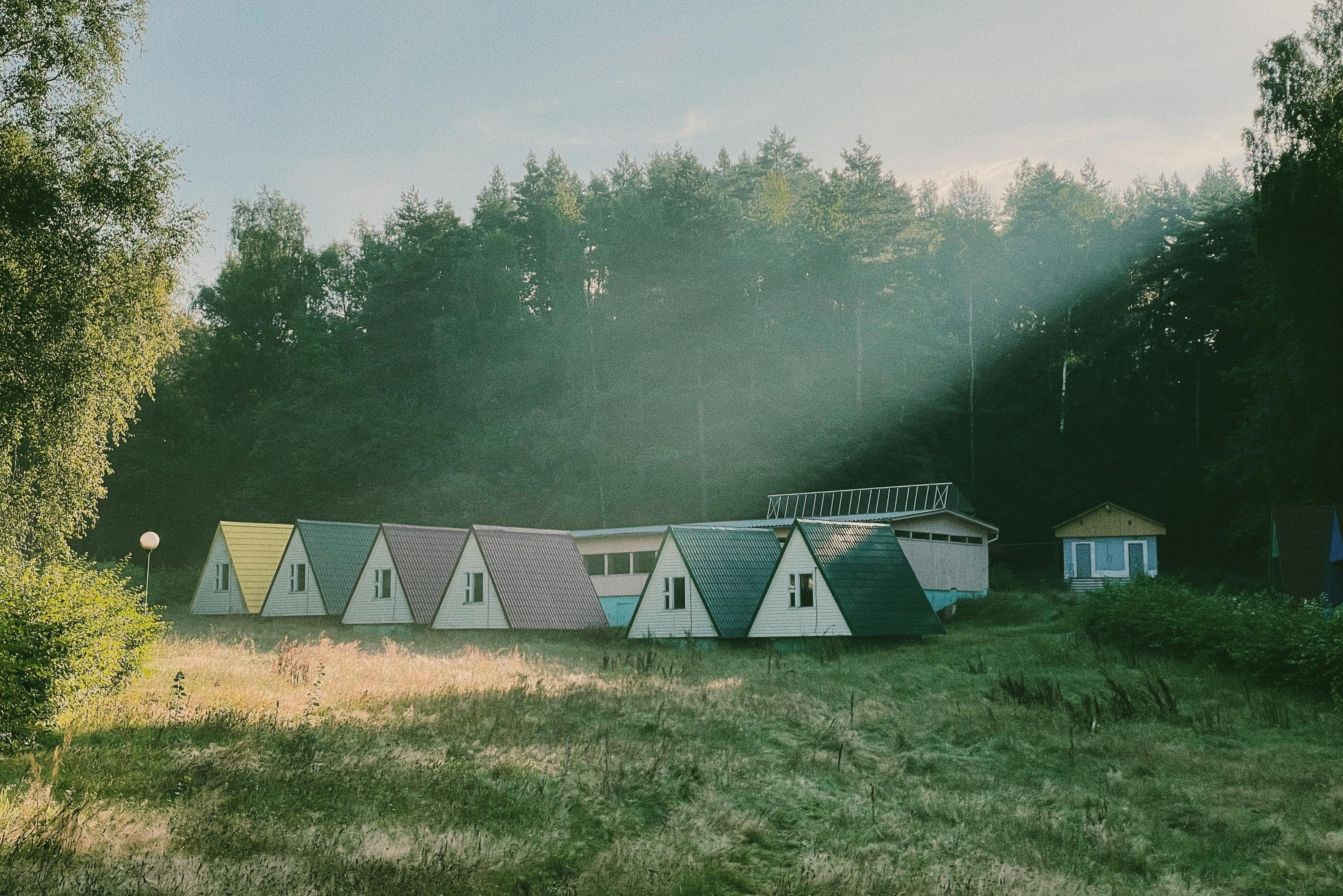 Cabins with Triangle Roofs · Free Stock Photo