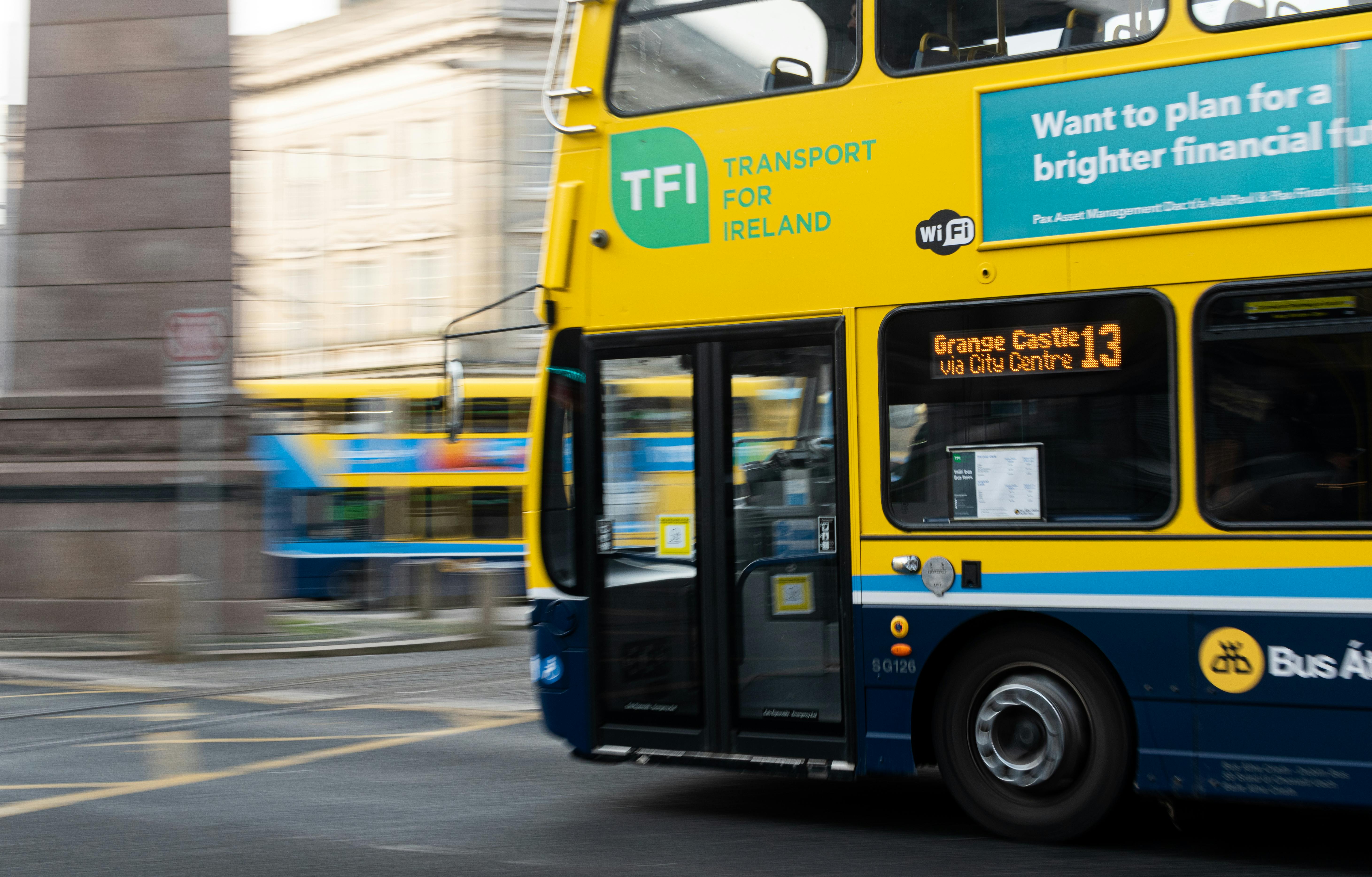 A Moving Bus on the Road · Free Stock Photo