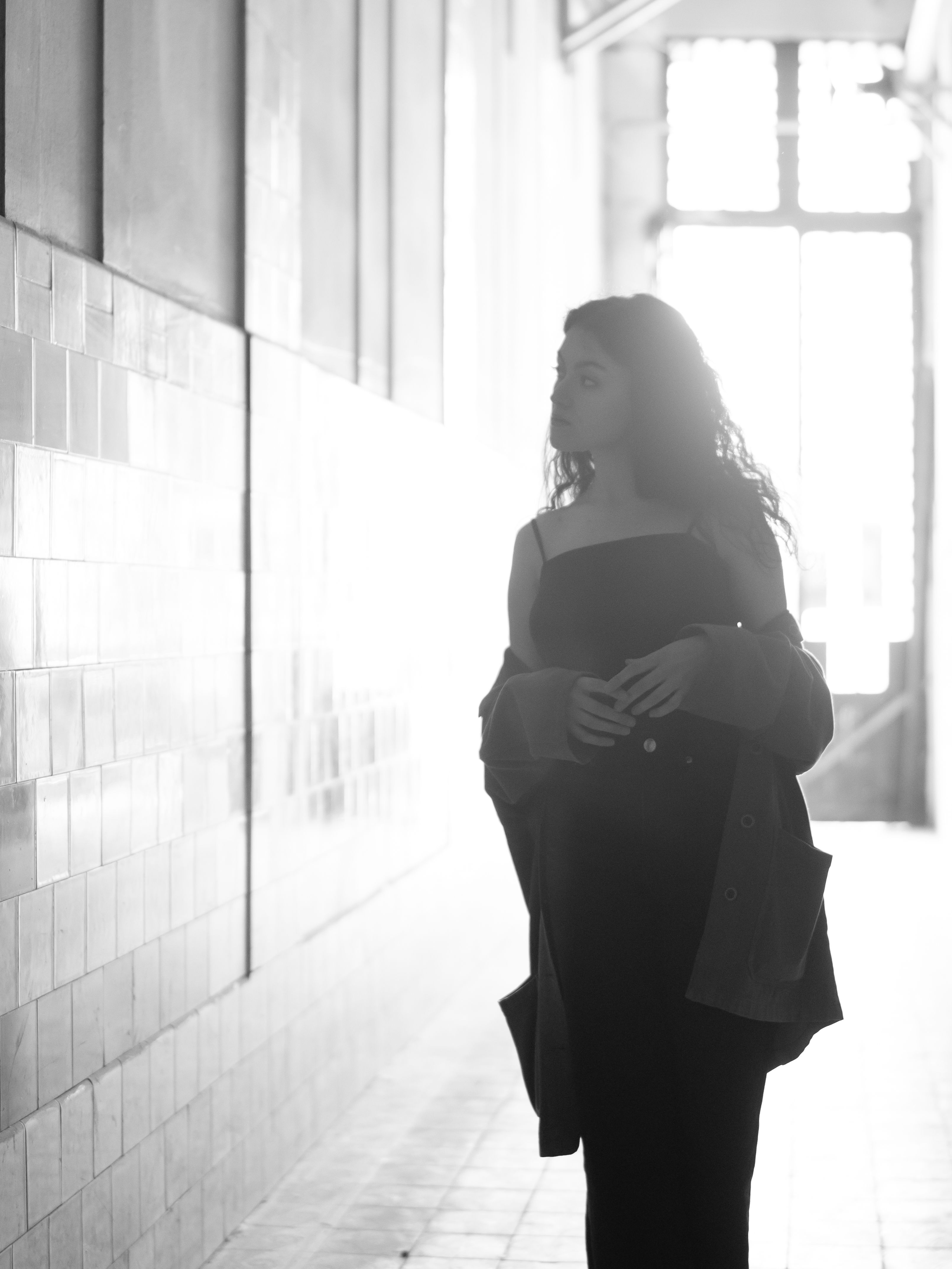 Grayscale Photography of a Sad Woman · Free Stock Photo