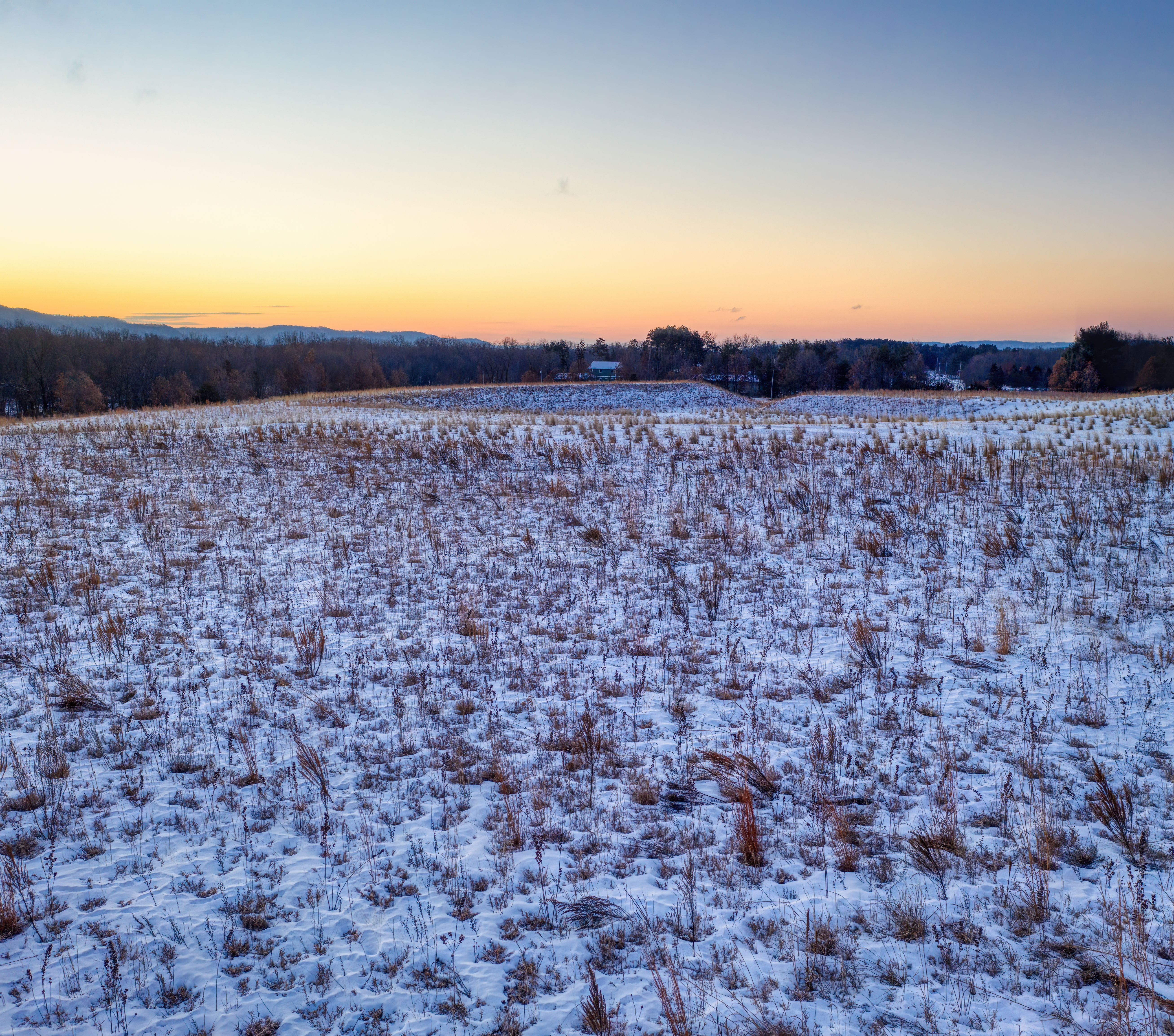 Grass Field Covered by Snow during Winter · Free Stock Photo