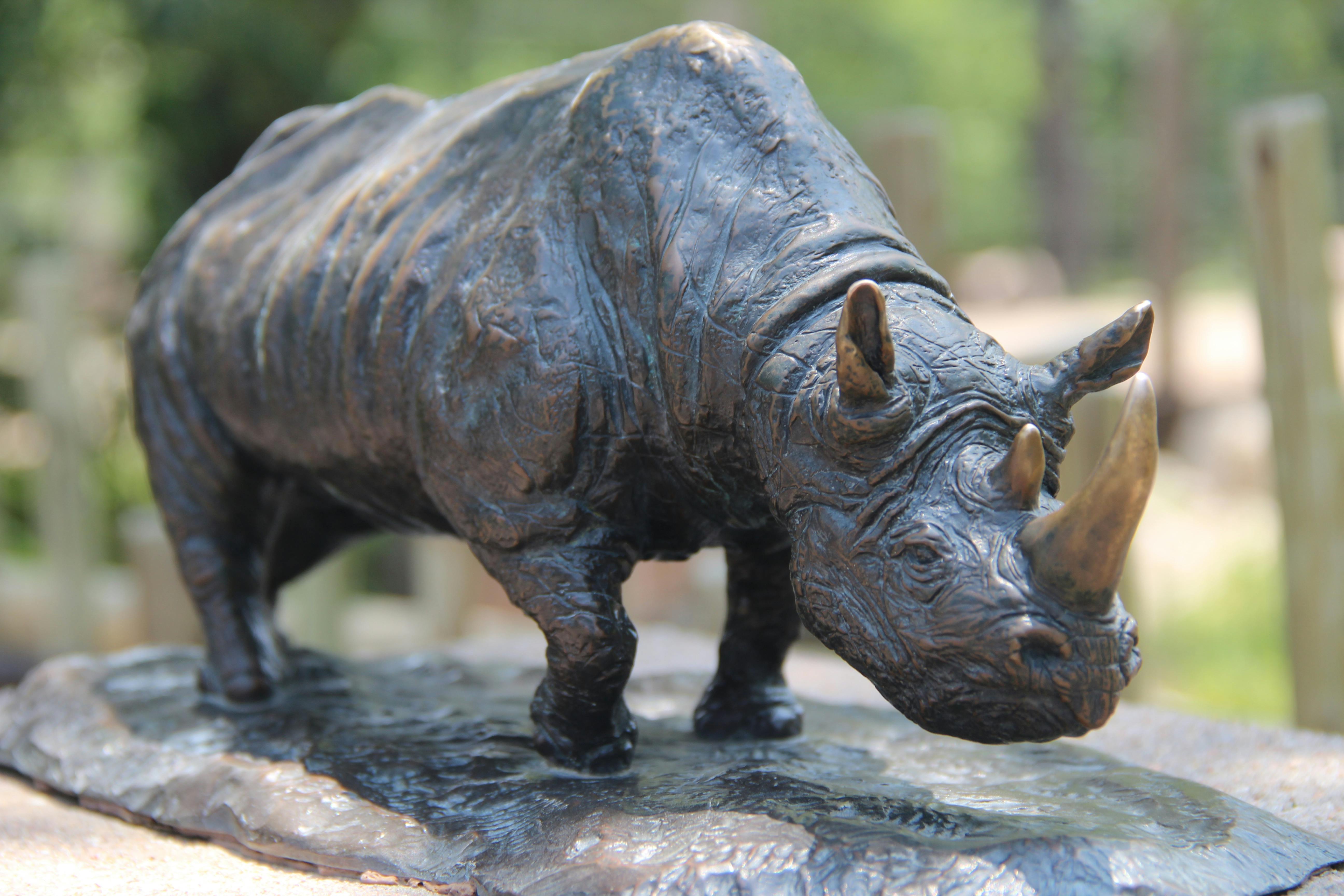 Free stock photo of rhino, statue, wildlife