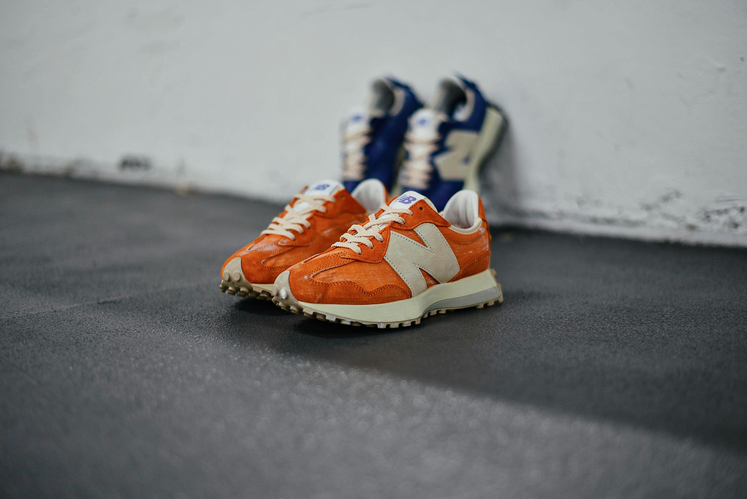Pair of Orange Colored Sports Shoes · Free Stock Photo