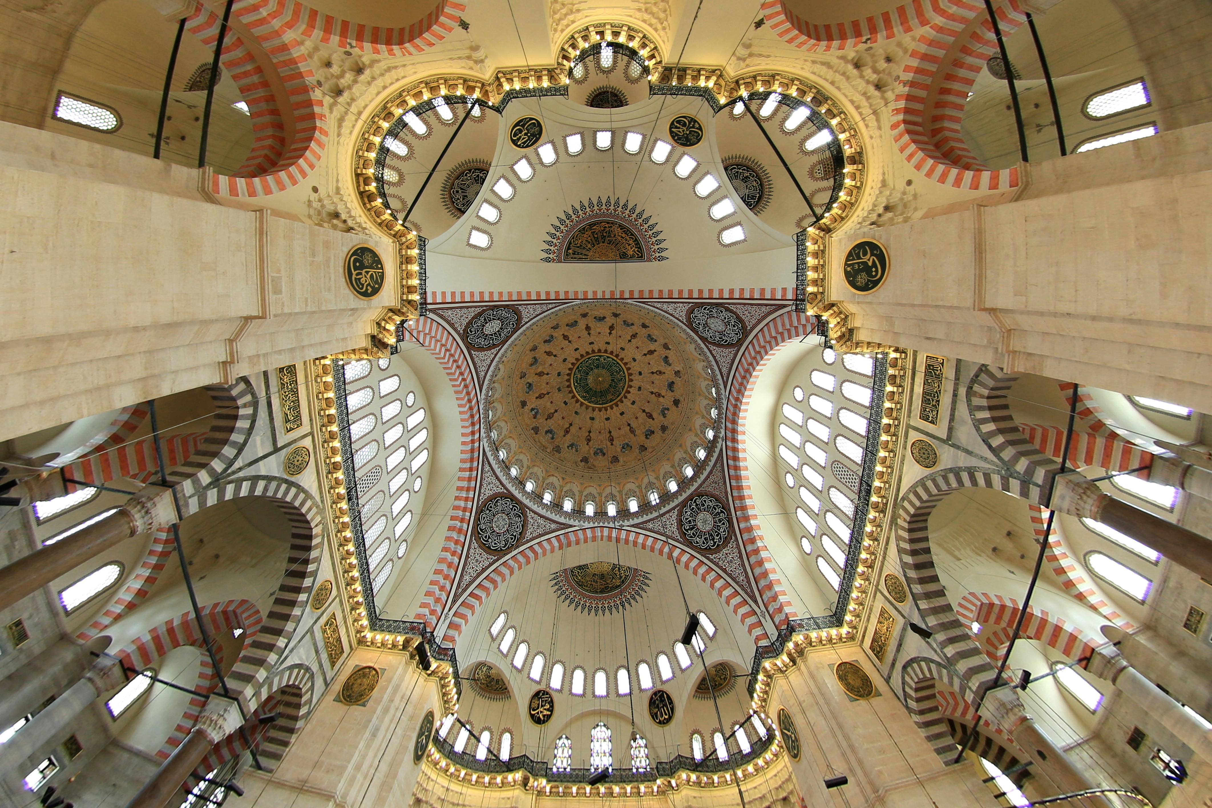 Ceiling in the The Süleymaniye Mosque in Istanbul, Turkey · Free Stock ...