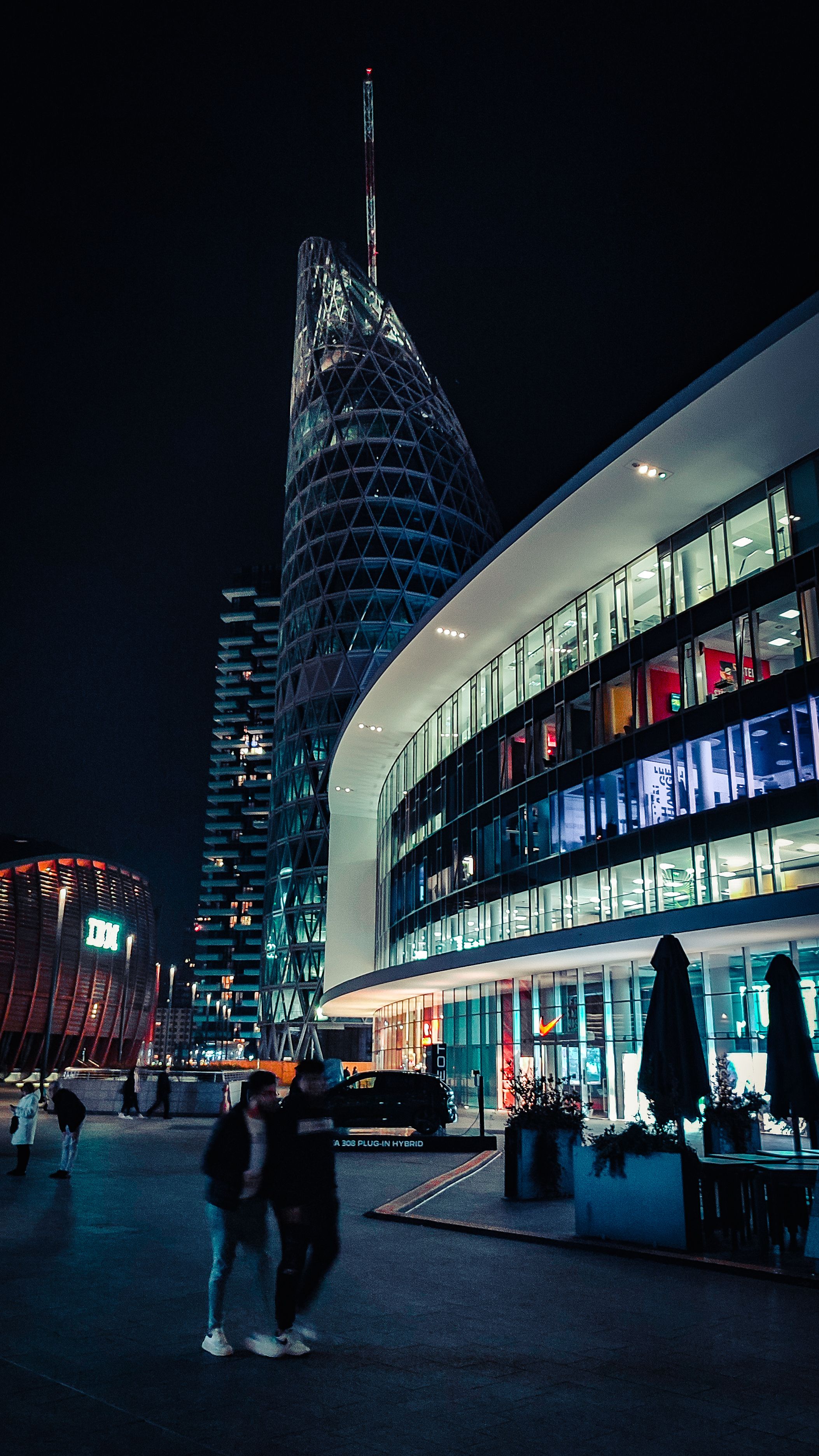 People Walking in the Square at Night · Free Stock Photo