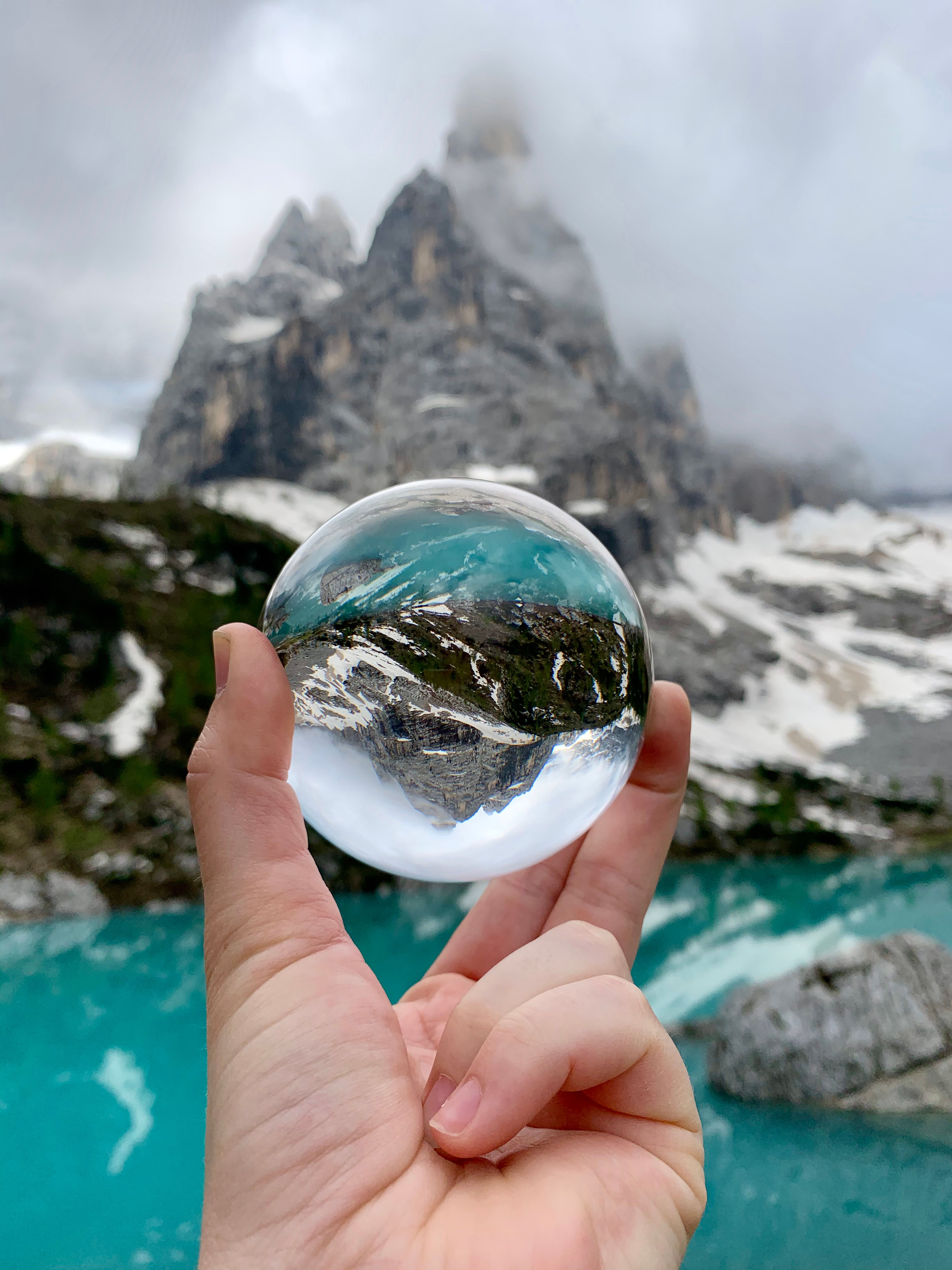 Person Holding Clear Glass Ball · Free Stock Photo