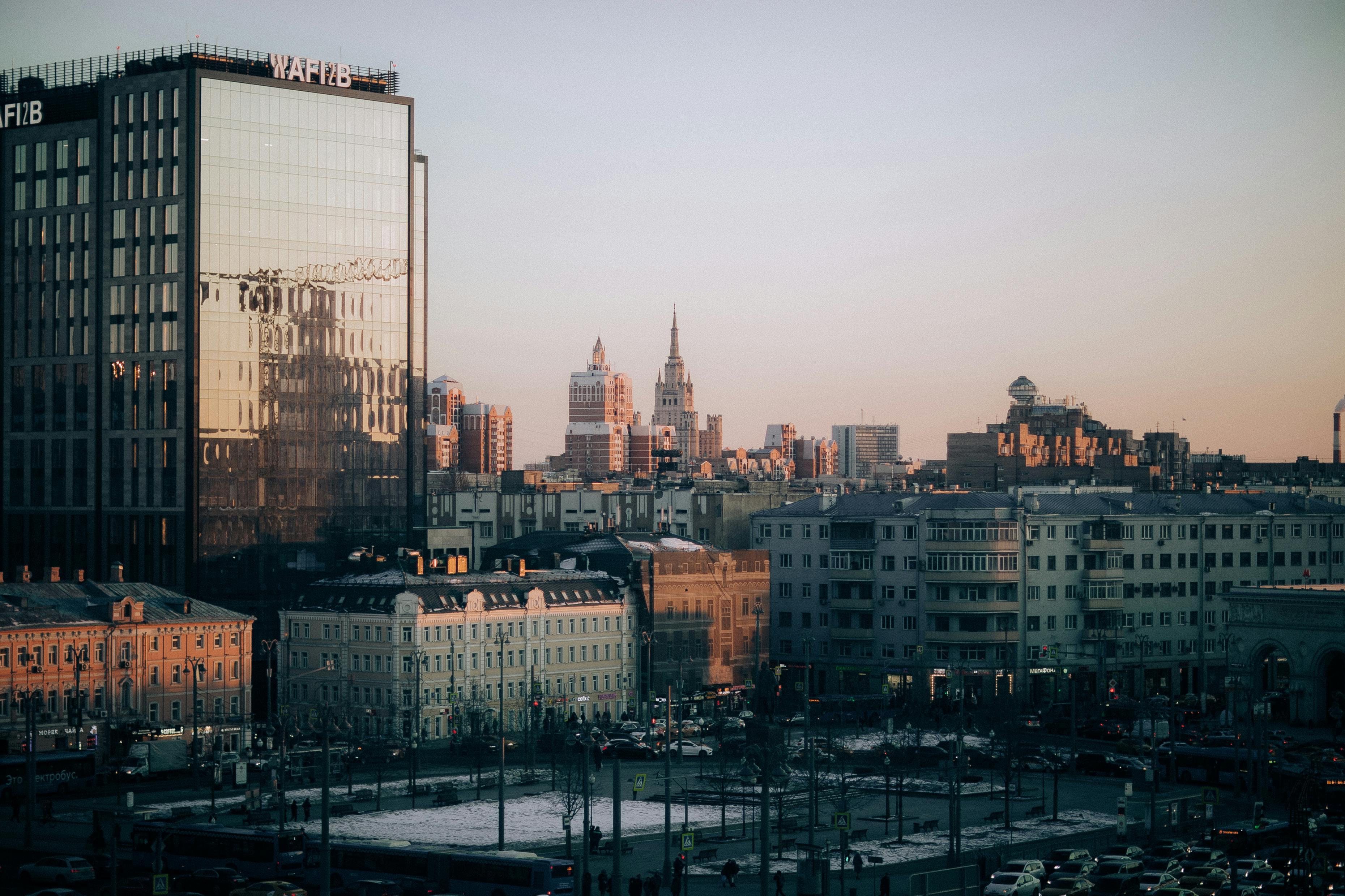 Aerial View of City Buildings · Free Stock Photo