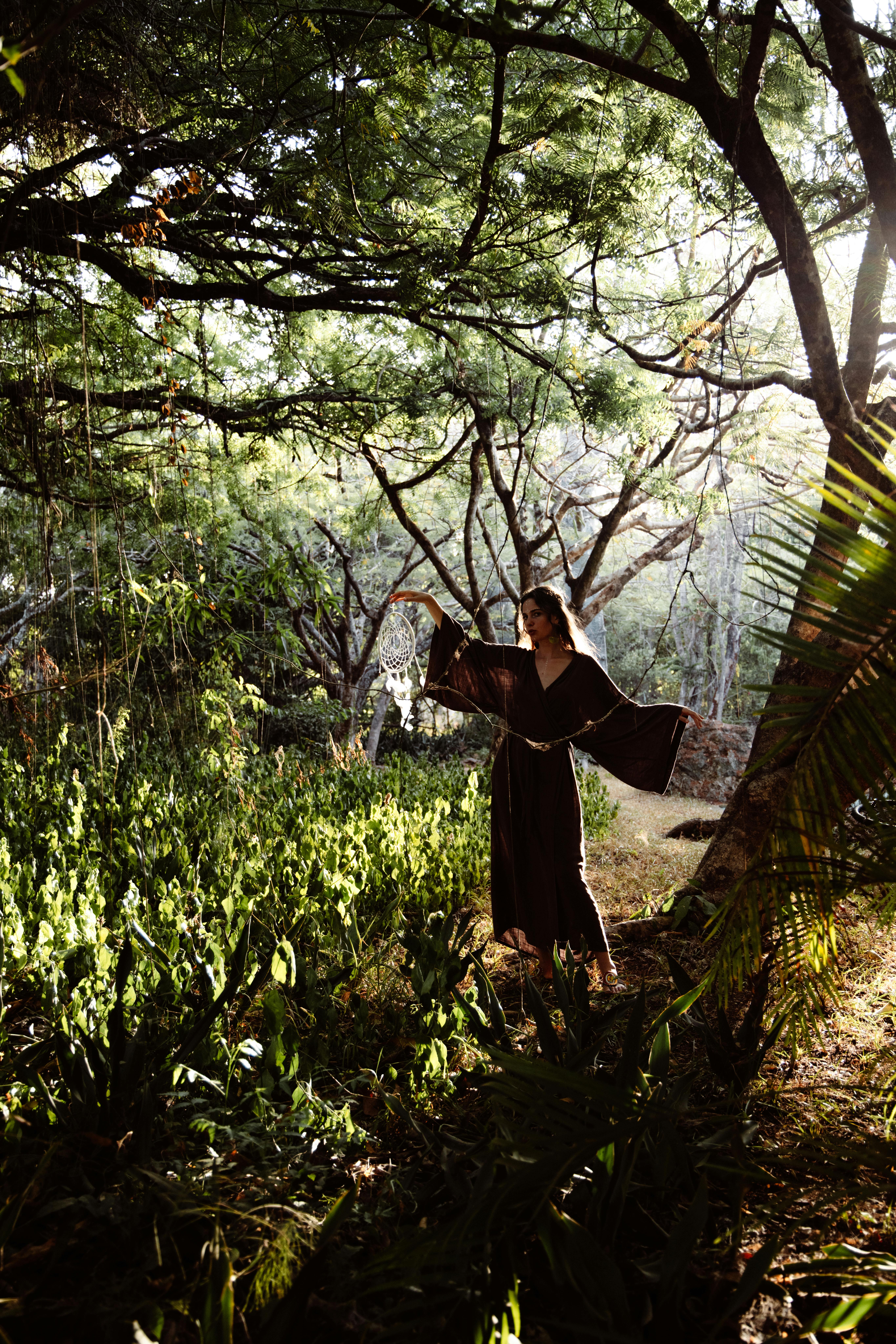 Woman Standing in the Forest · Free Stock Photo