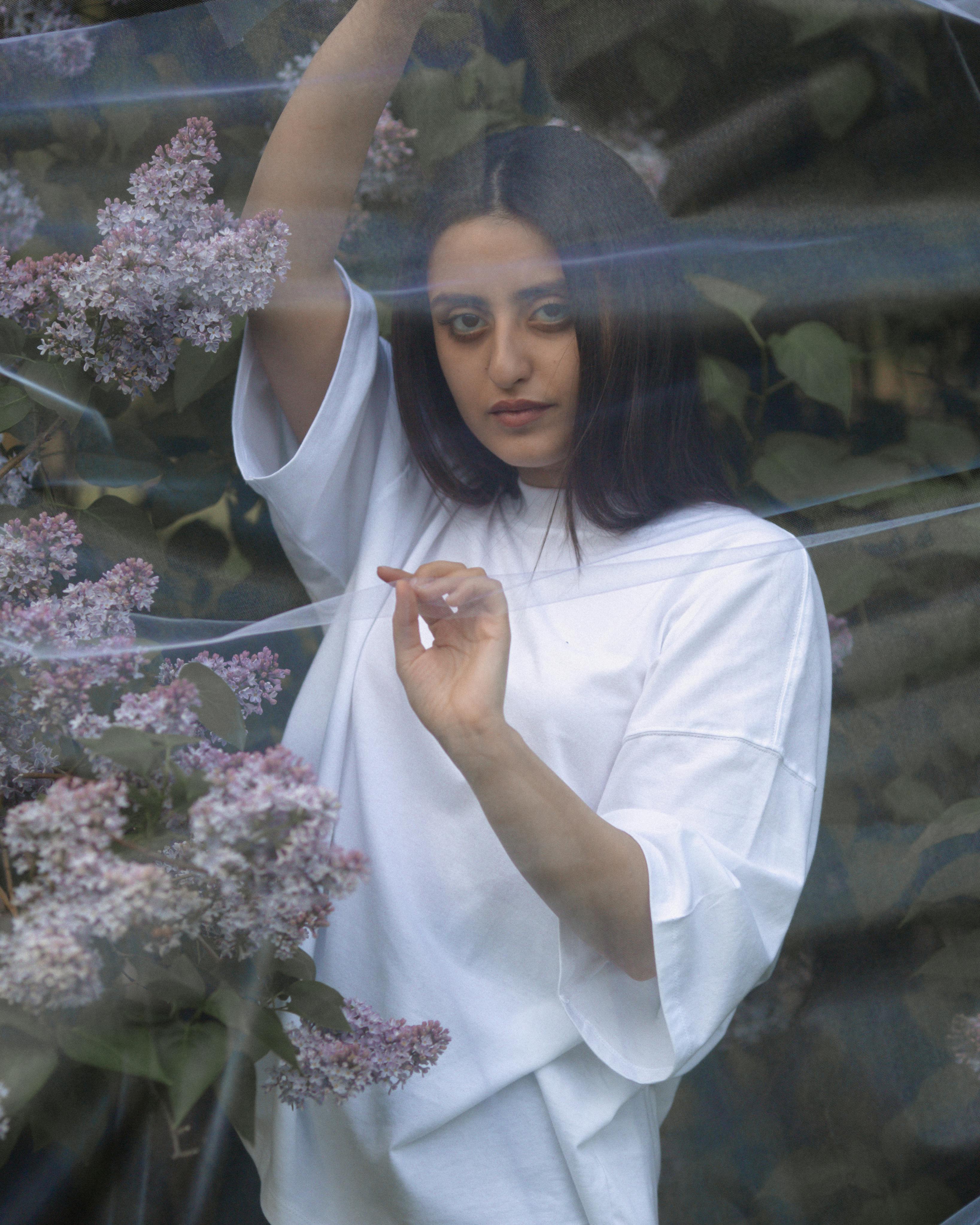 Woman Under Sheer Sheet · Free Stock Photo