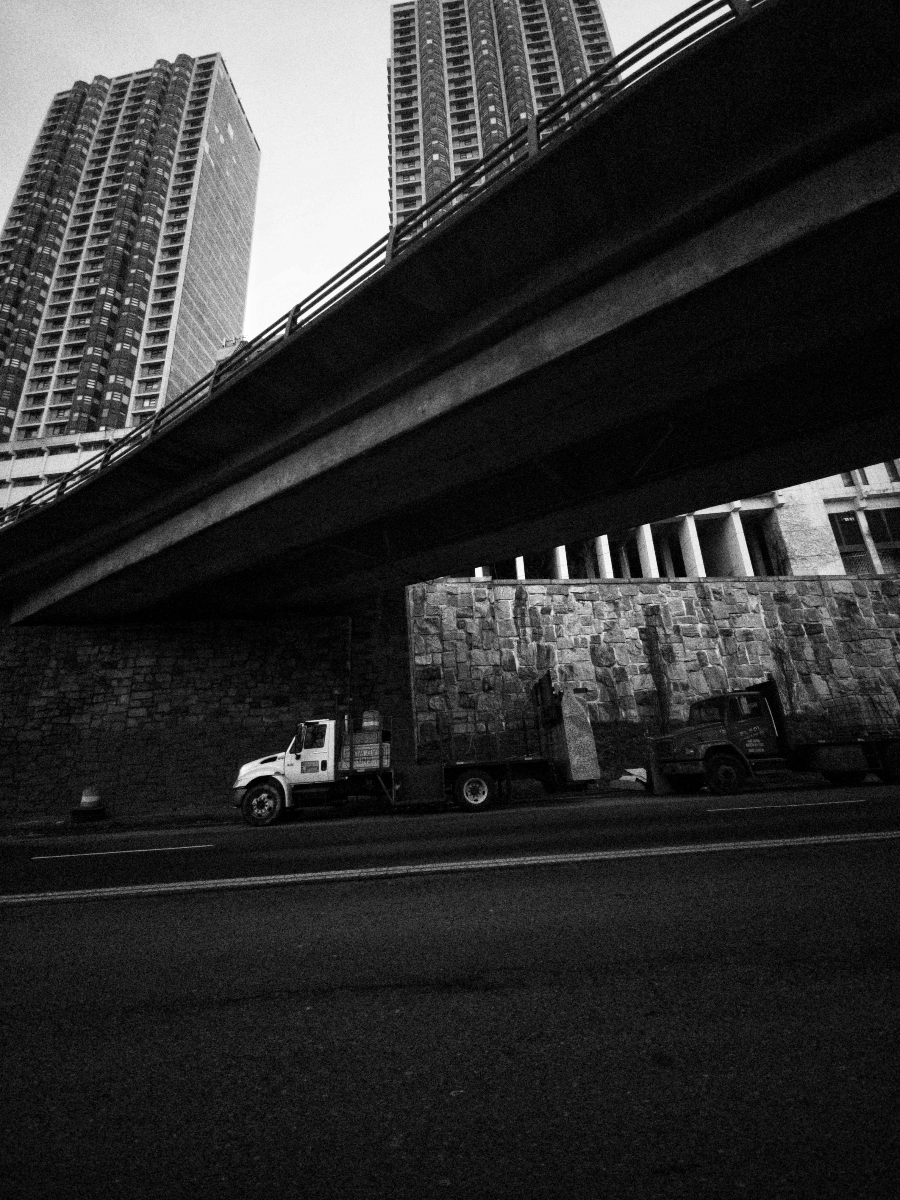 Truck Under a Bridge · Free Stock Photo