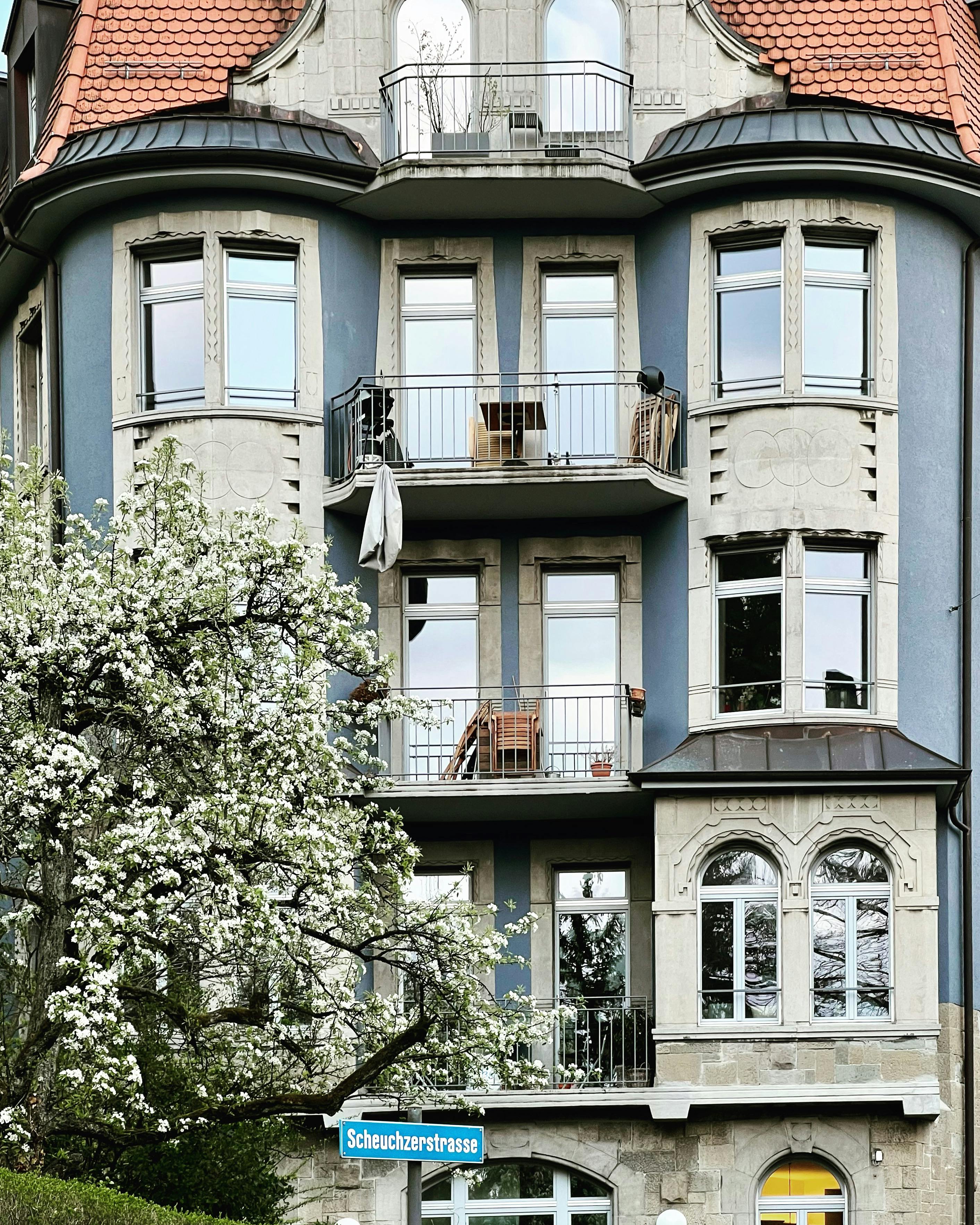 View of old building from room interior through balcony door · Free ...
