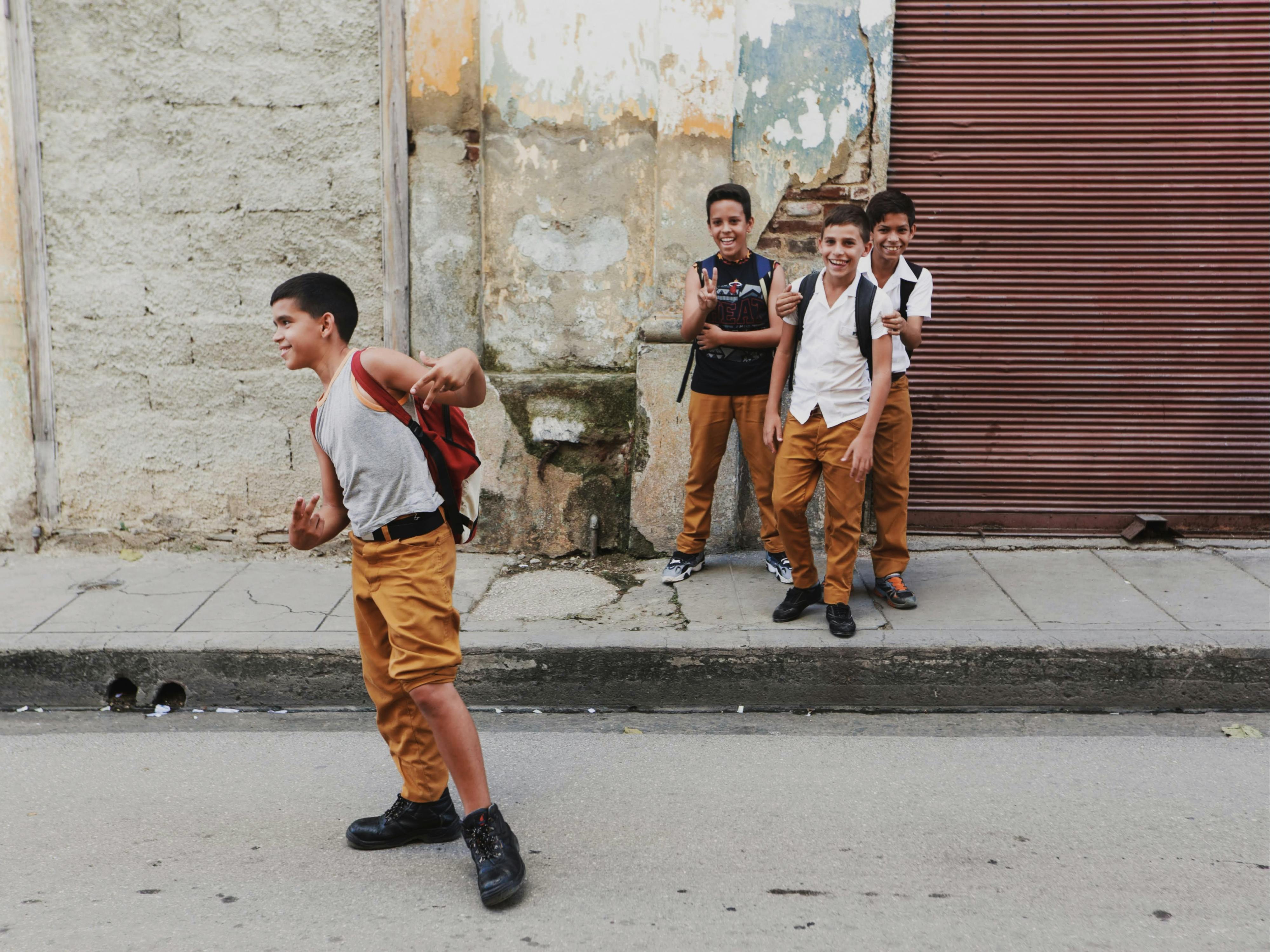 Children Standing on the Street · Free Stock Photo