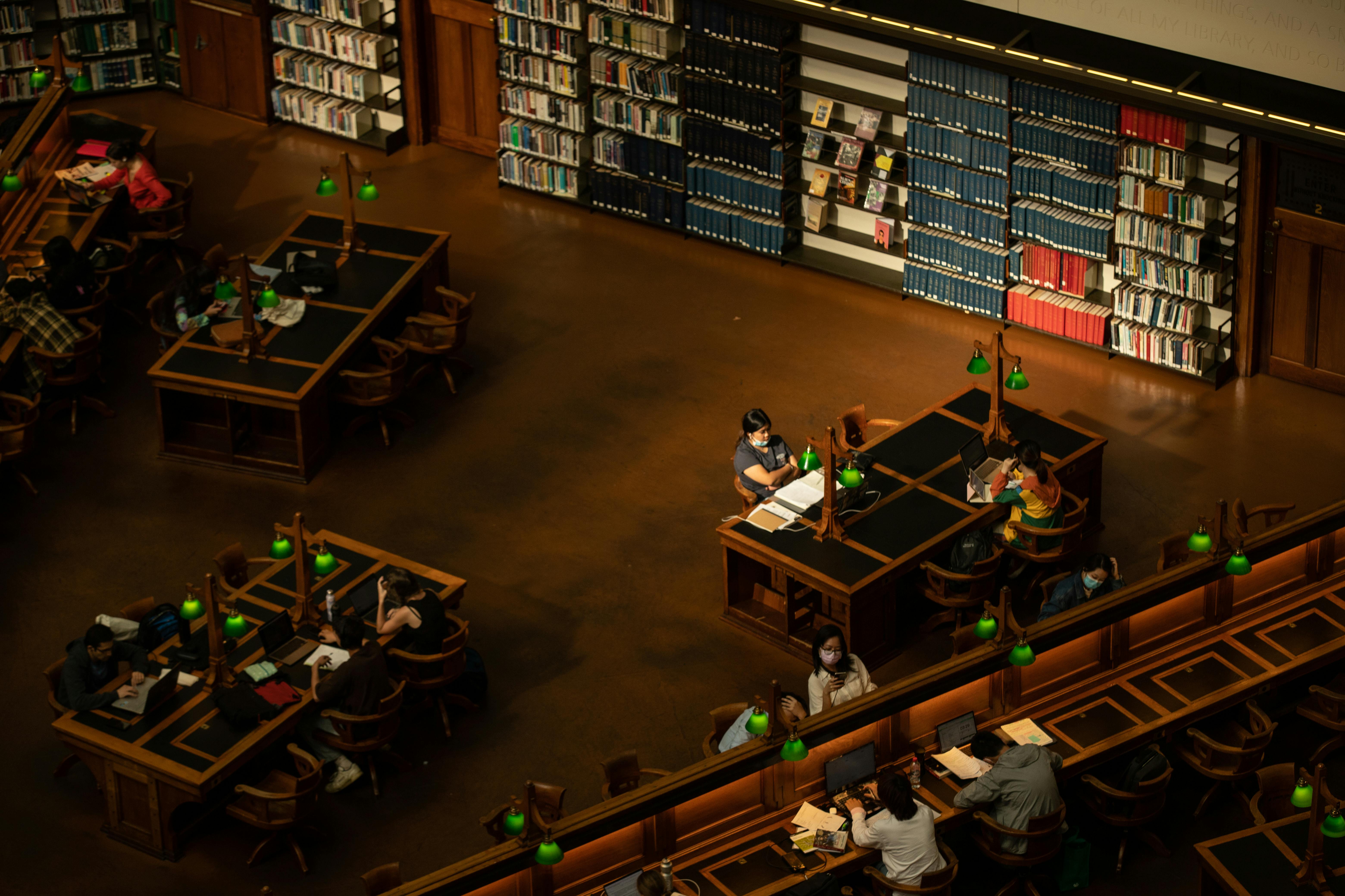 People Inside a Library · Free Stock Photo