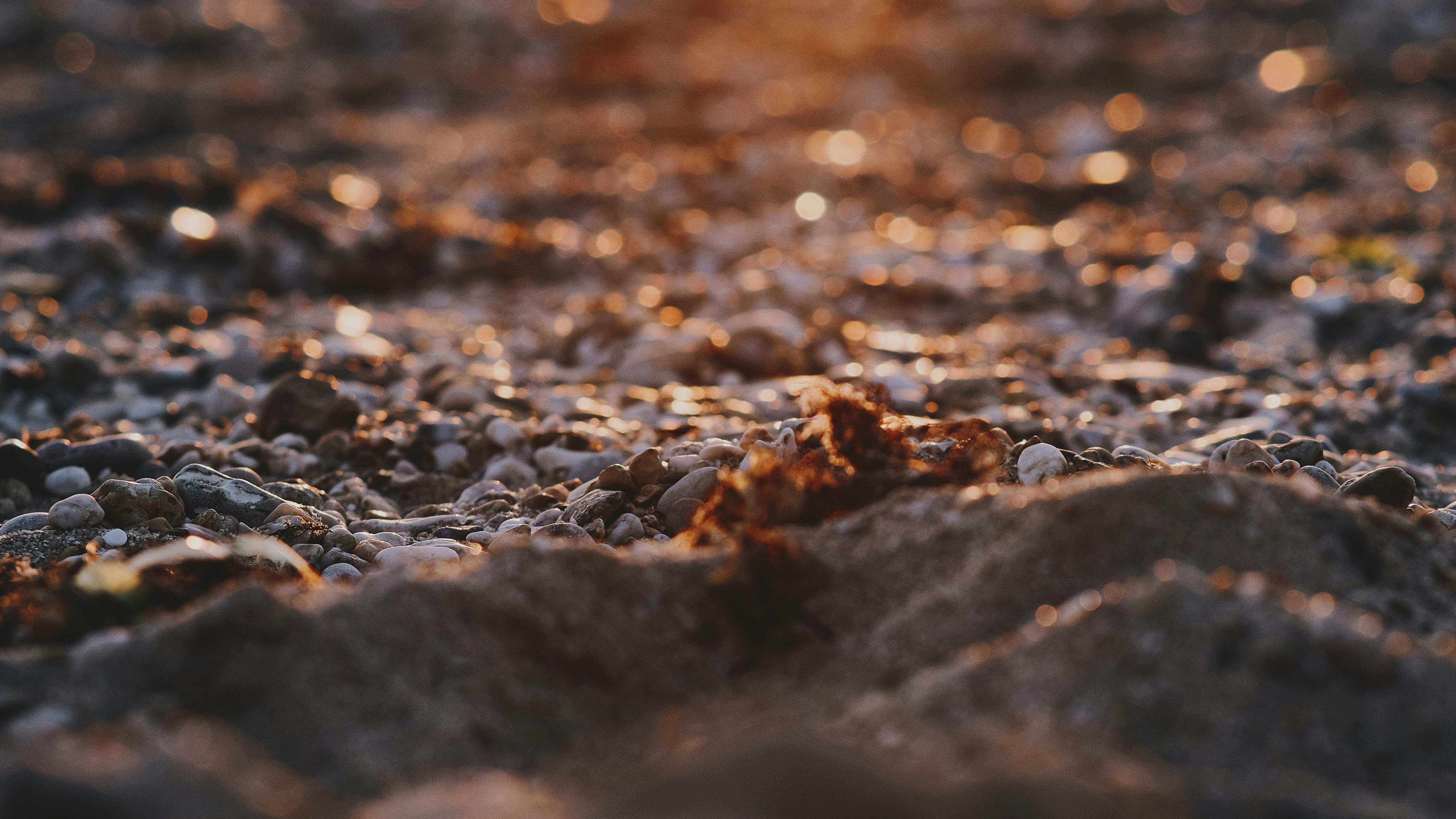 Closeup Photography of Assorted Stones on Brown Sand · Free Stock Photo