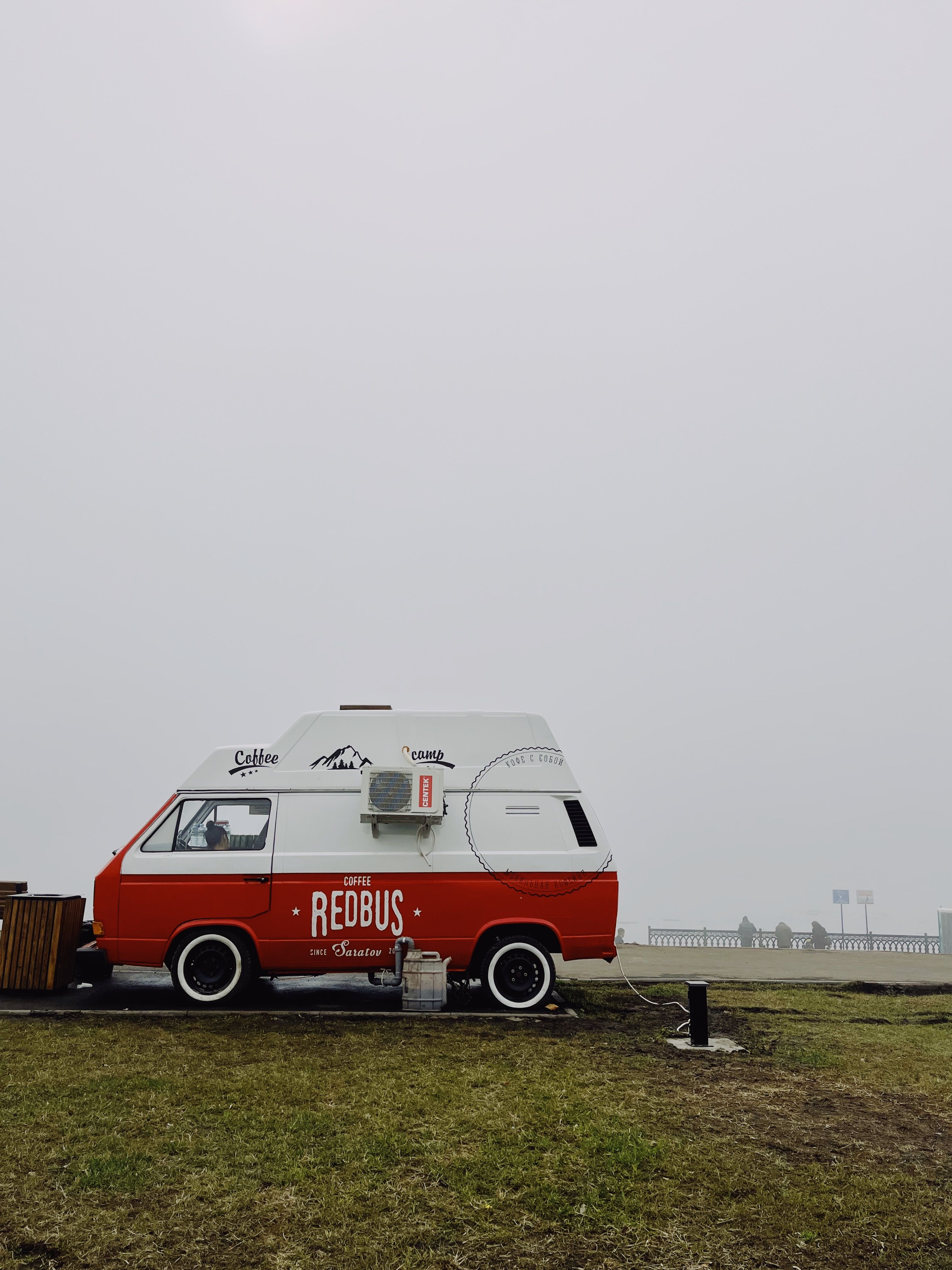 Overcast over Parked Van · Free Stock Photo