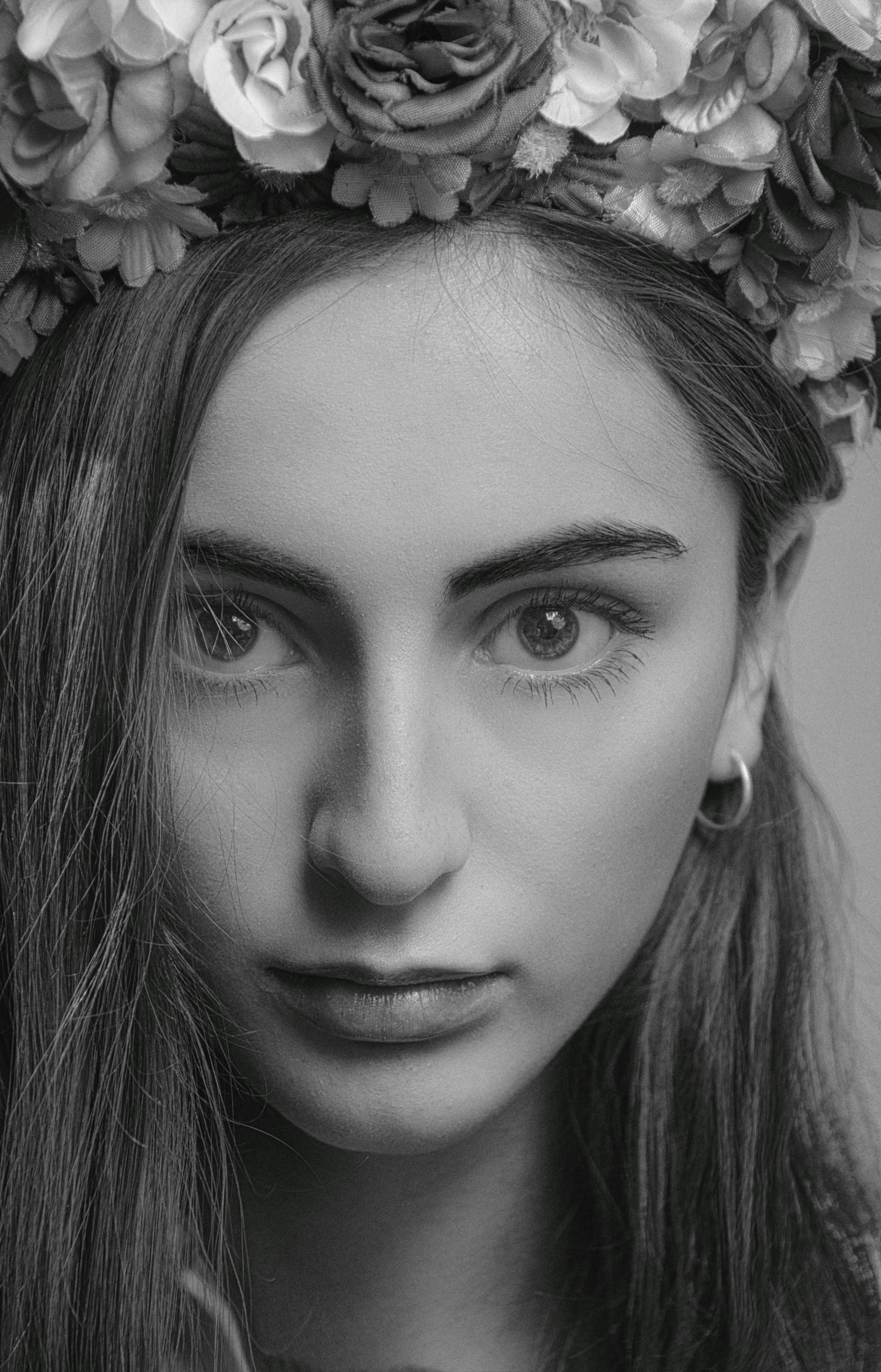 Monochrome Photo of Woman · Free Stock Photo