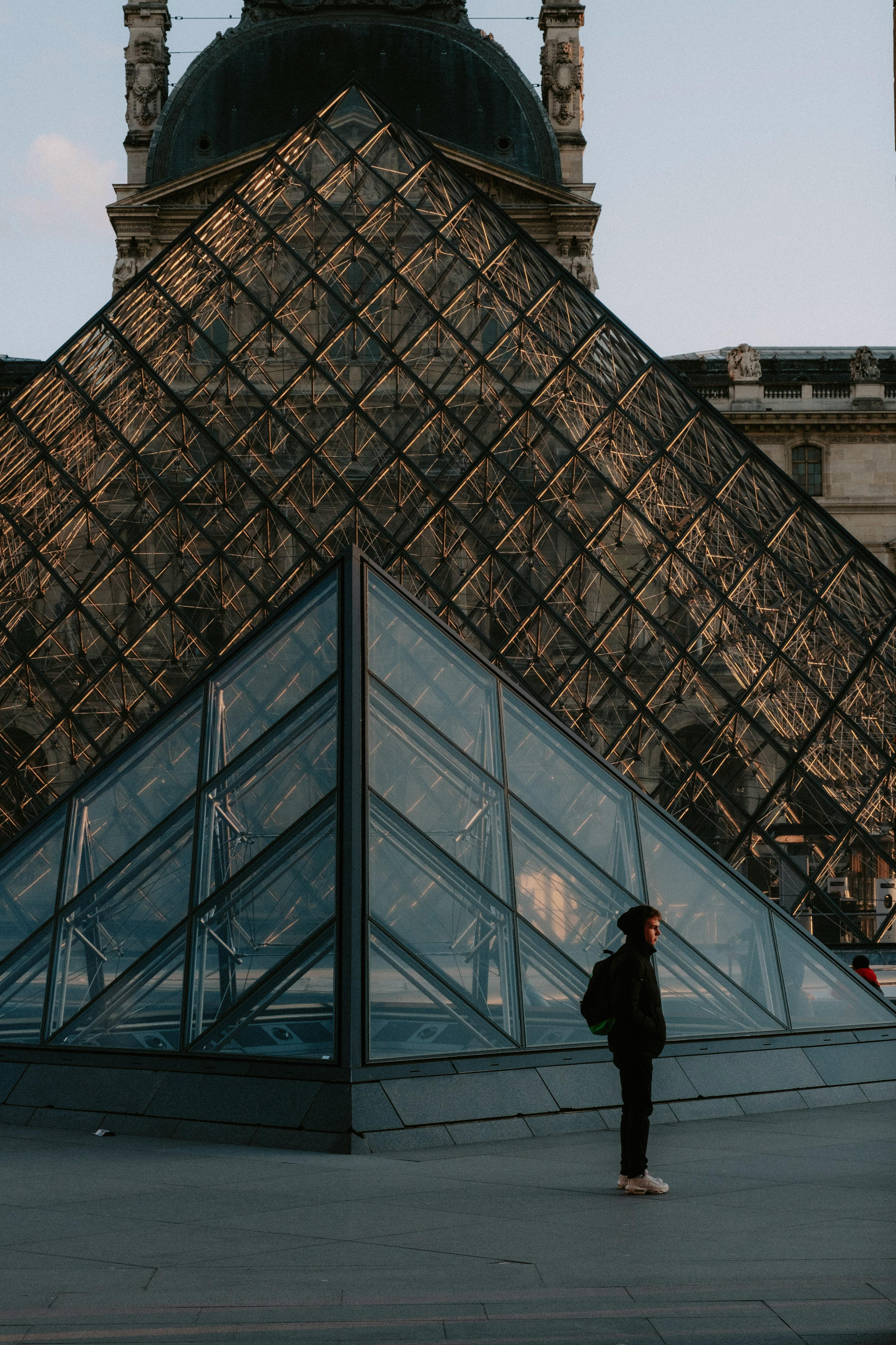 The Triangular Glass Roofing of Louvre Museum · Free Stock Photo