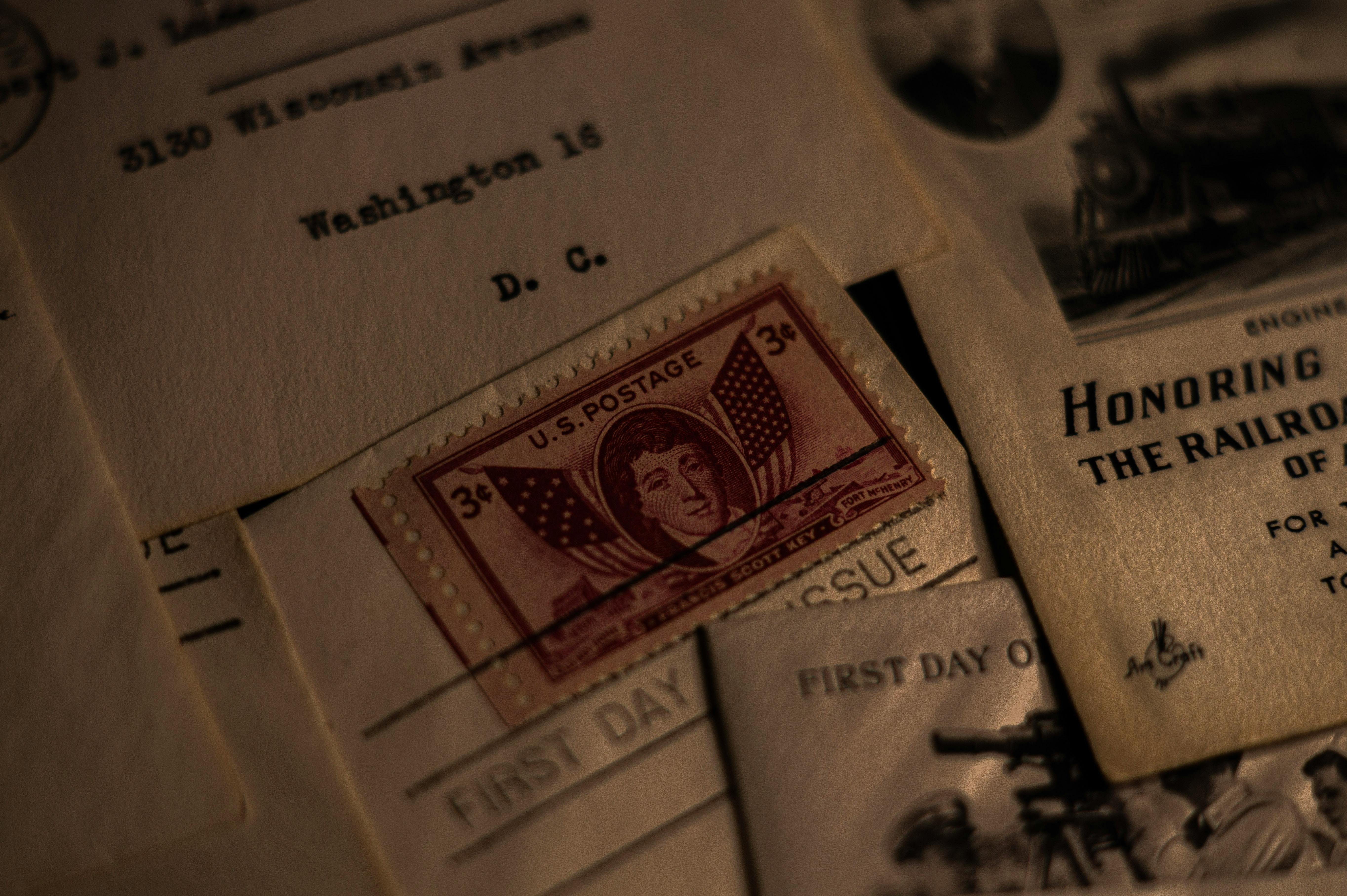 Close up of an Old Stamp · Free Stock Photo