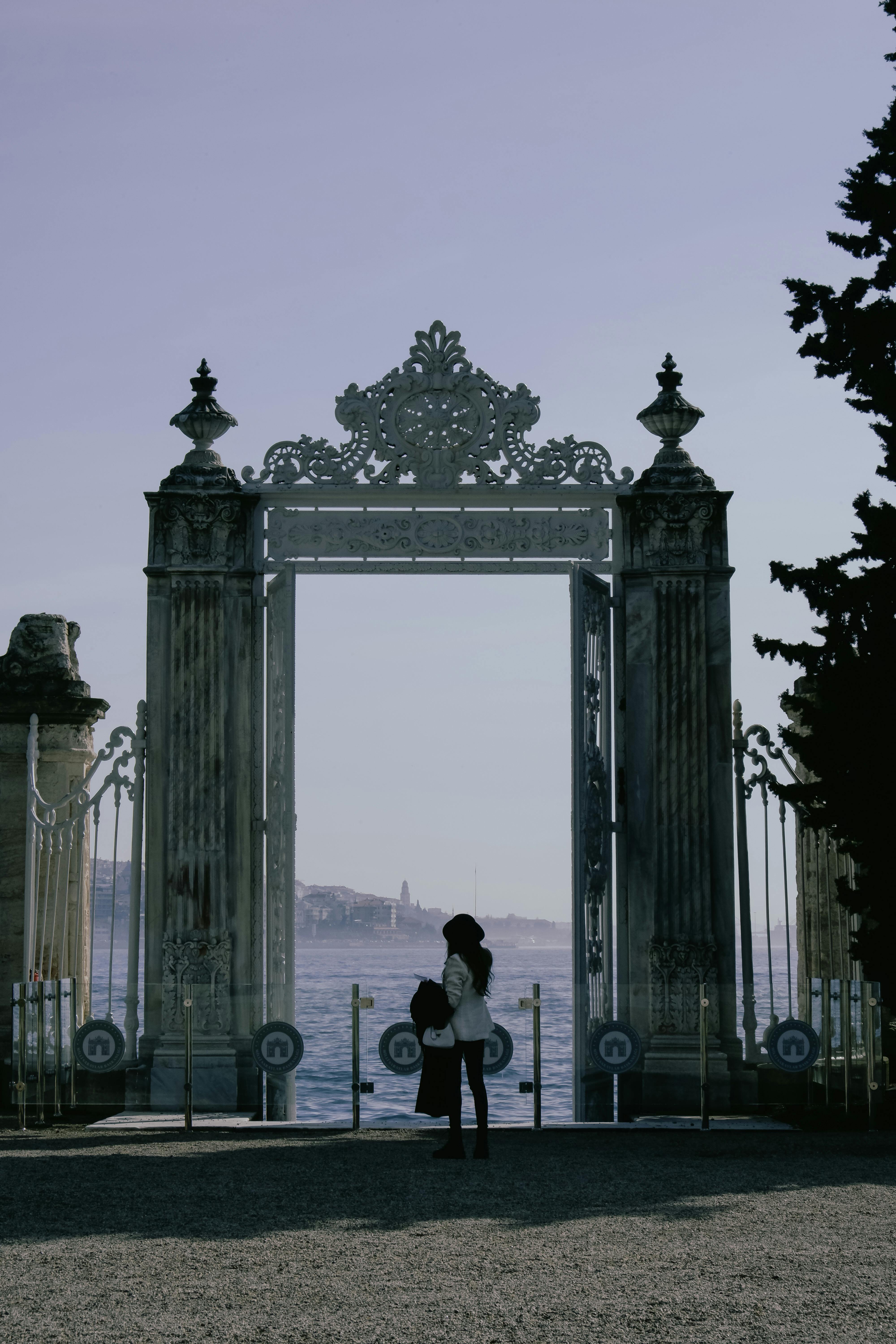 Photograph of a Woman Standing Near a Gate · Free Stock Photo
