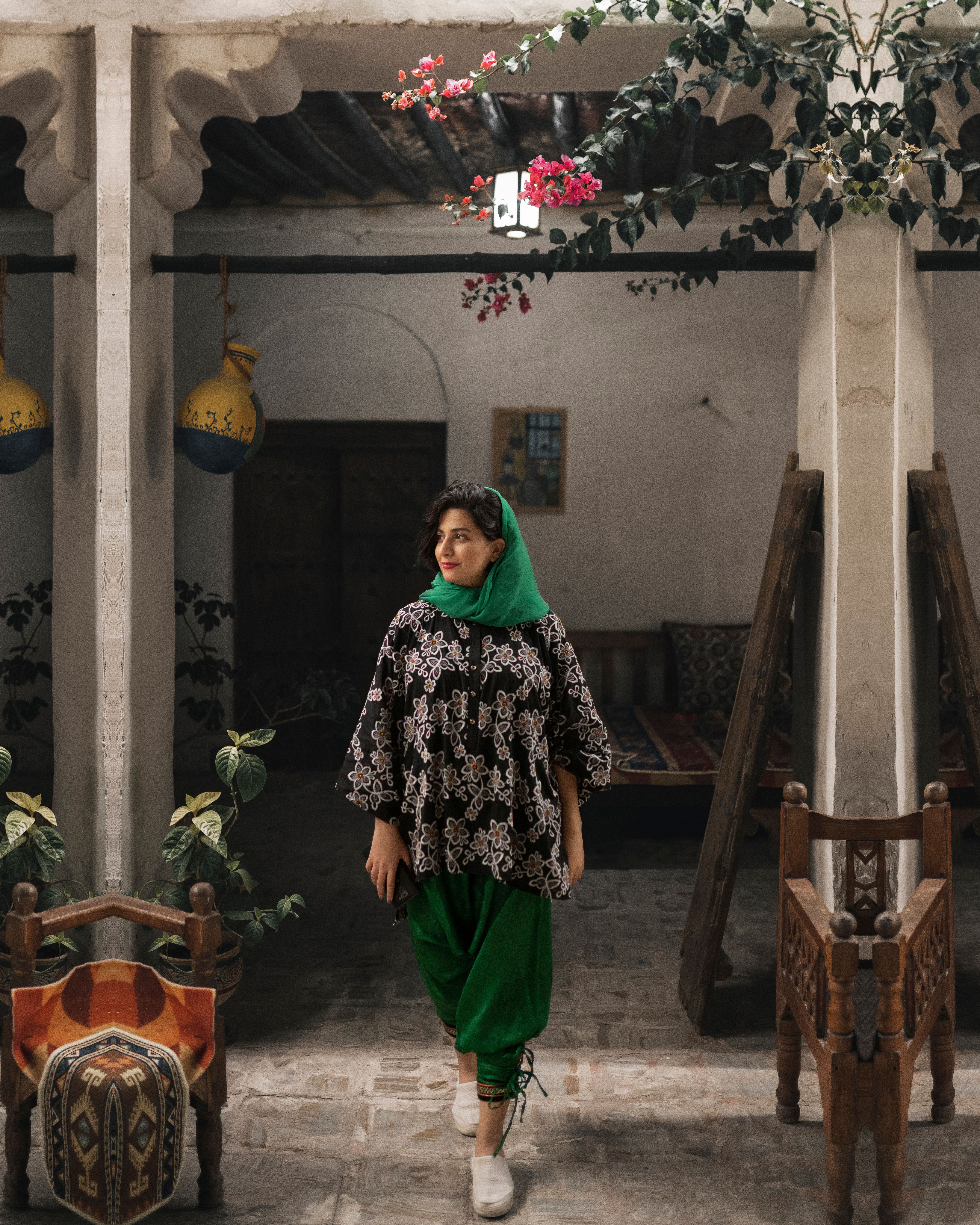 Woman Walking inside a Building · Free Stock Photo