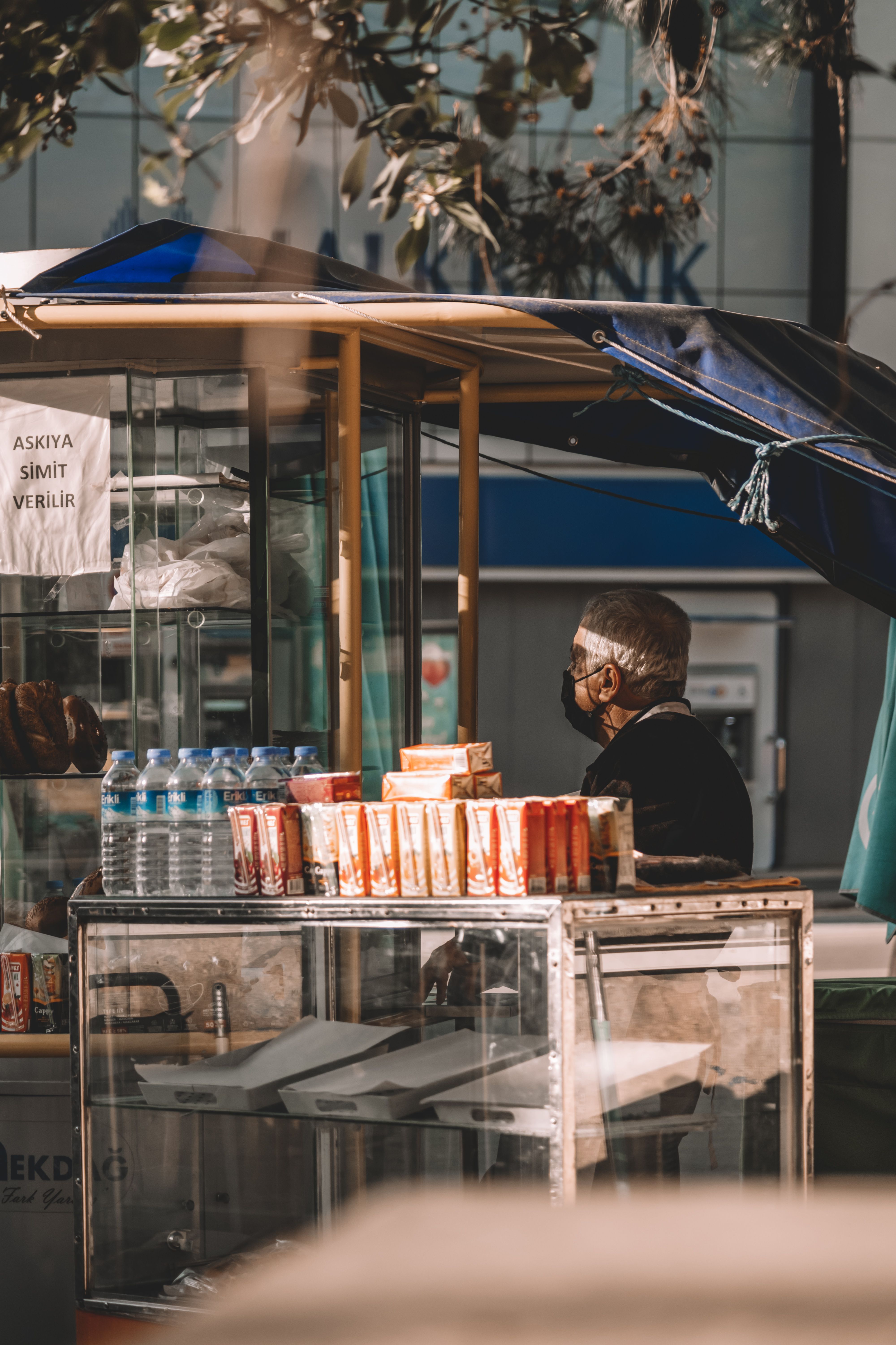 A Man Inside a Food Stall · Free Stock Photo