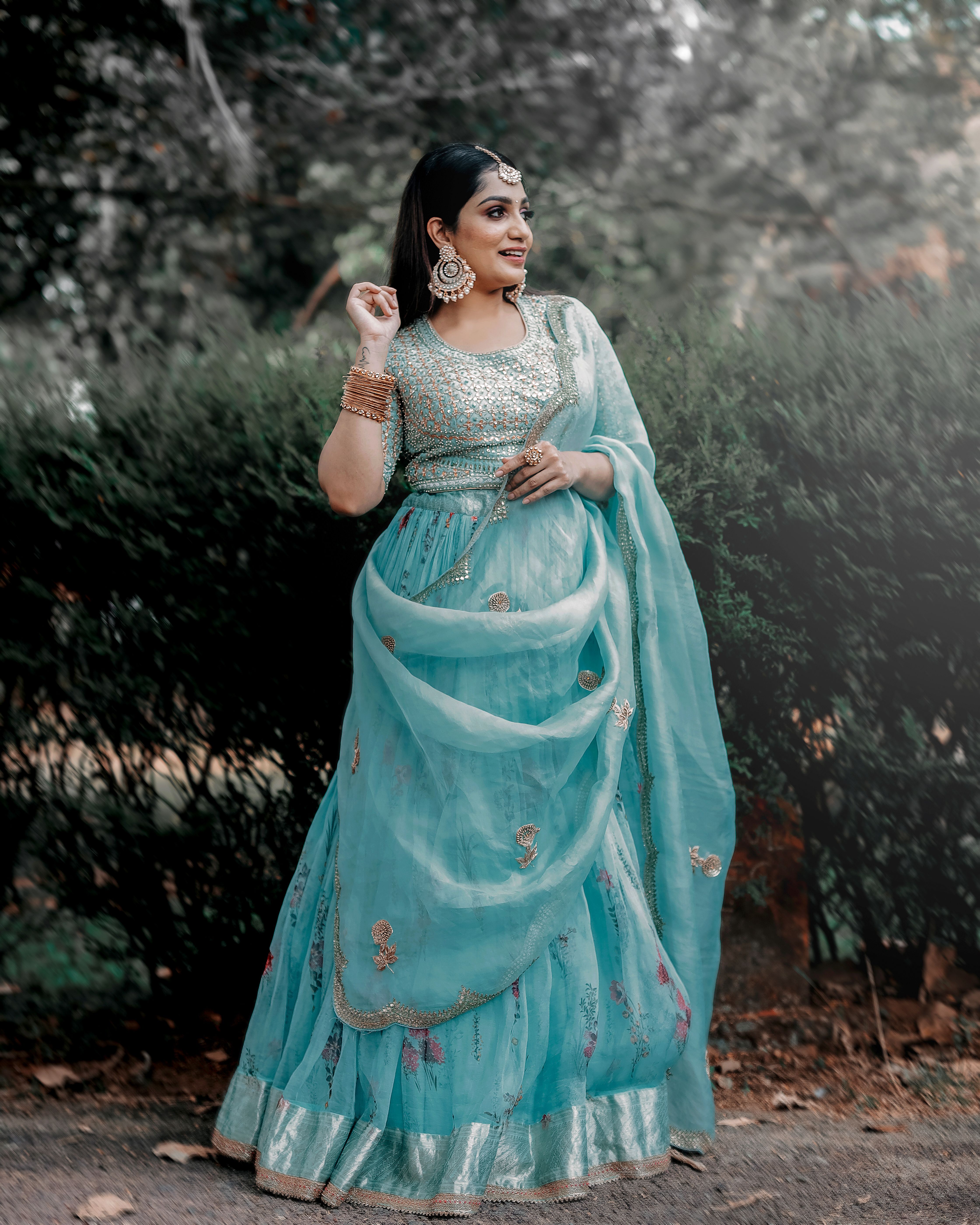 Photo of a Woman Wearing a Blue Dress · Free Stock Photo