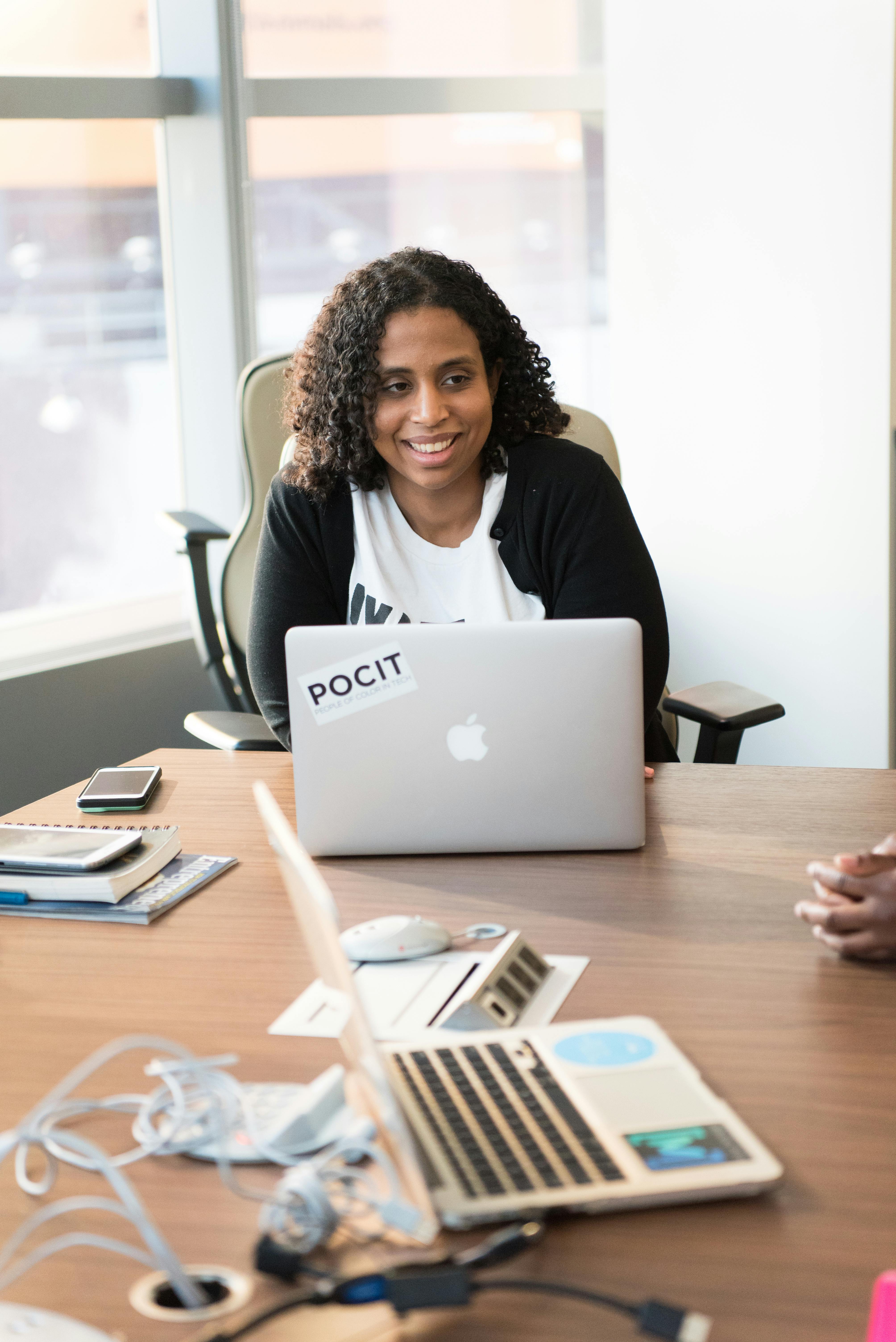 Woman in Front of Laptop Computer · Free Stock Photo