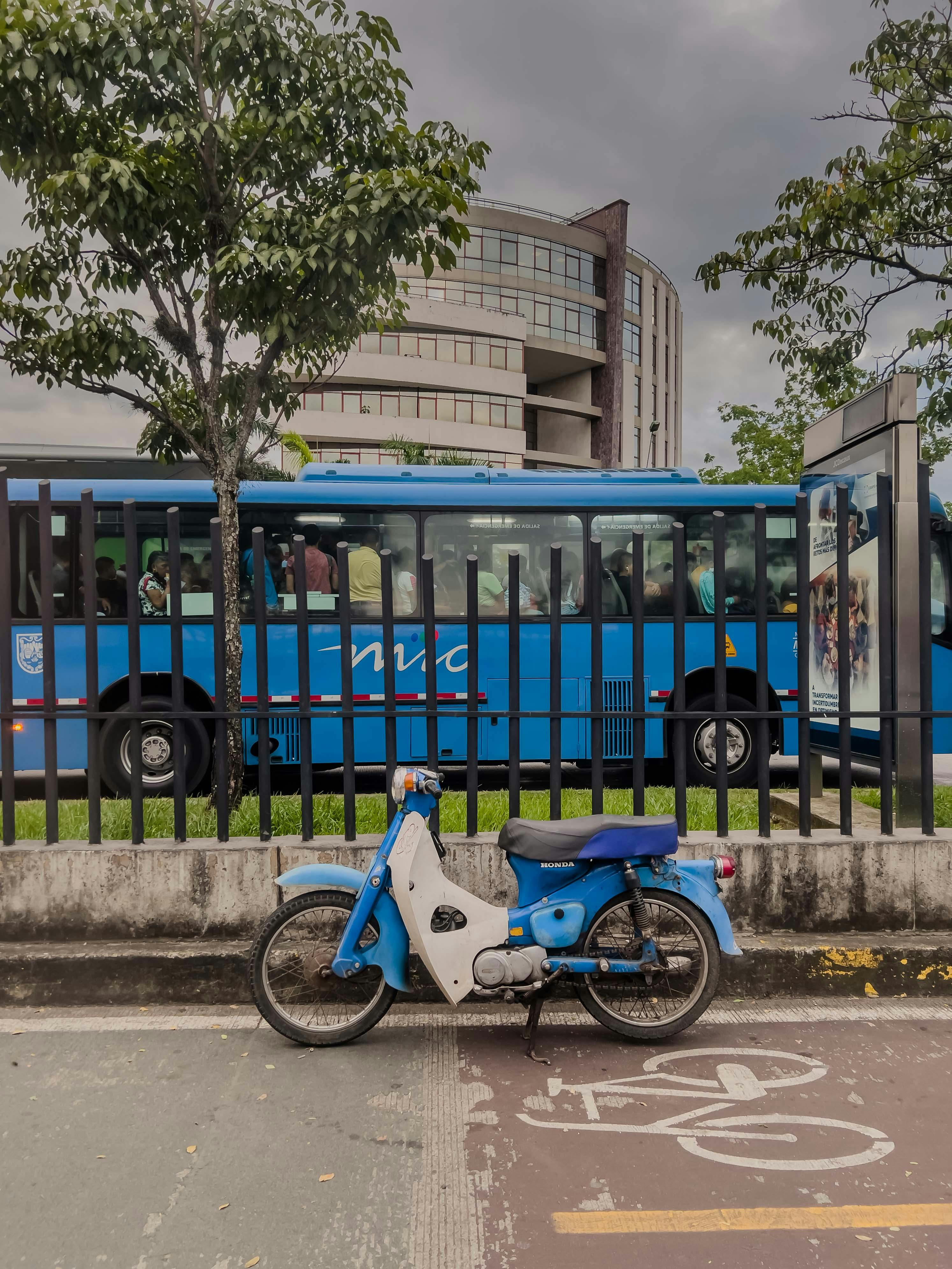 Person Walking In Front Of A Bus · Free Stock Photo