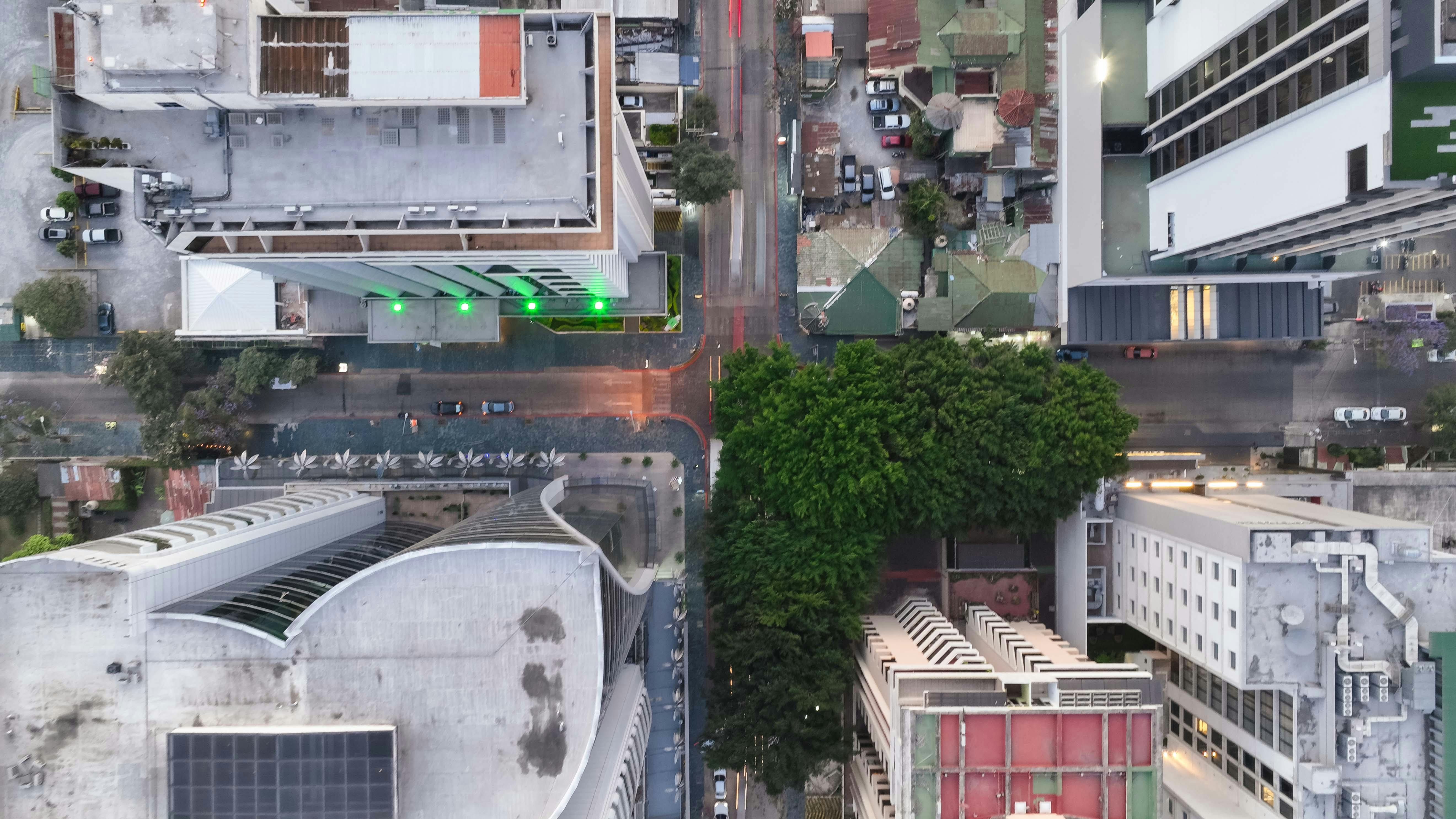 Top View of a Large Intersection · Free Stock Photo