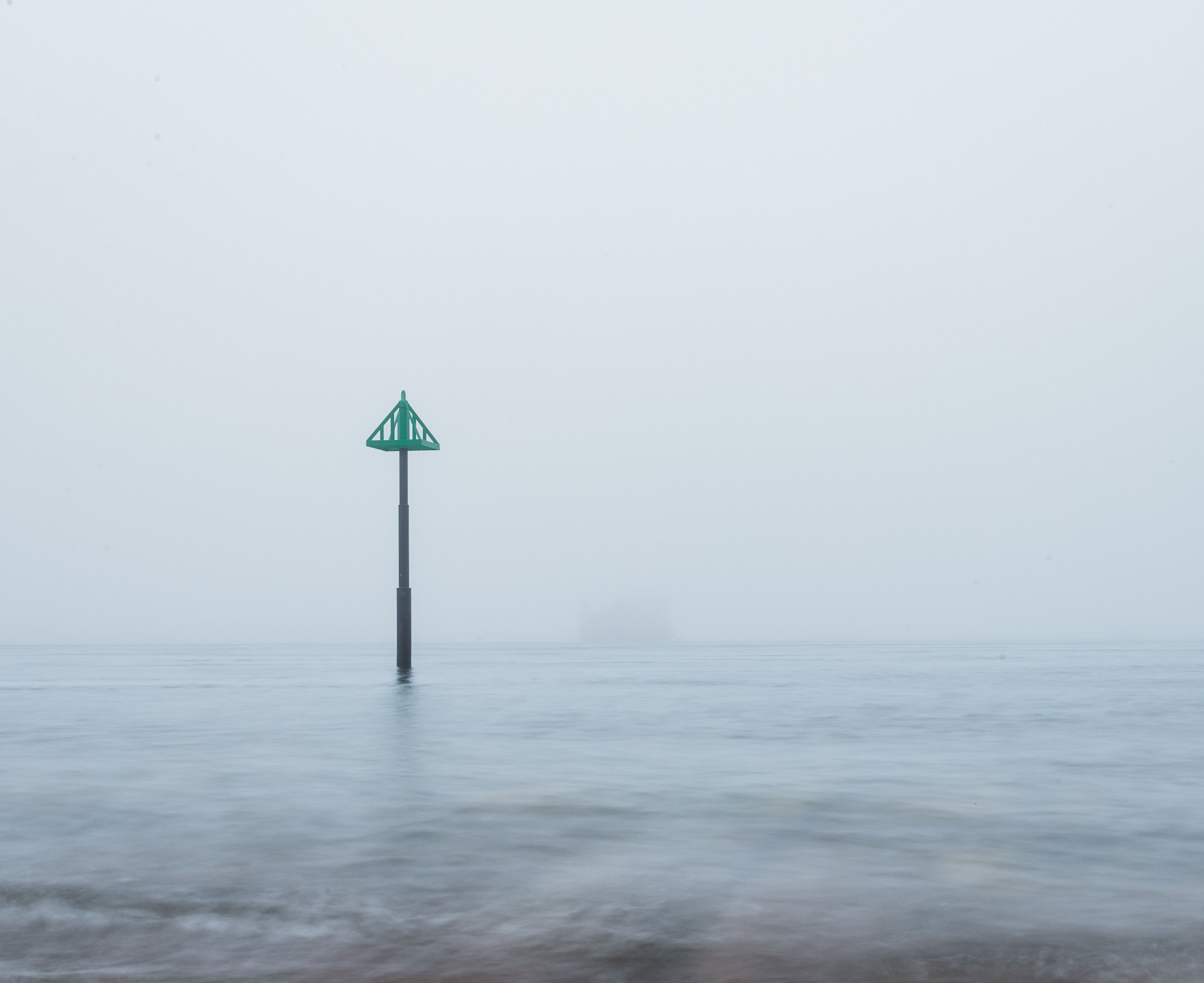 Gray Seascape with a Ferry · Free Stock Photo