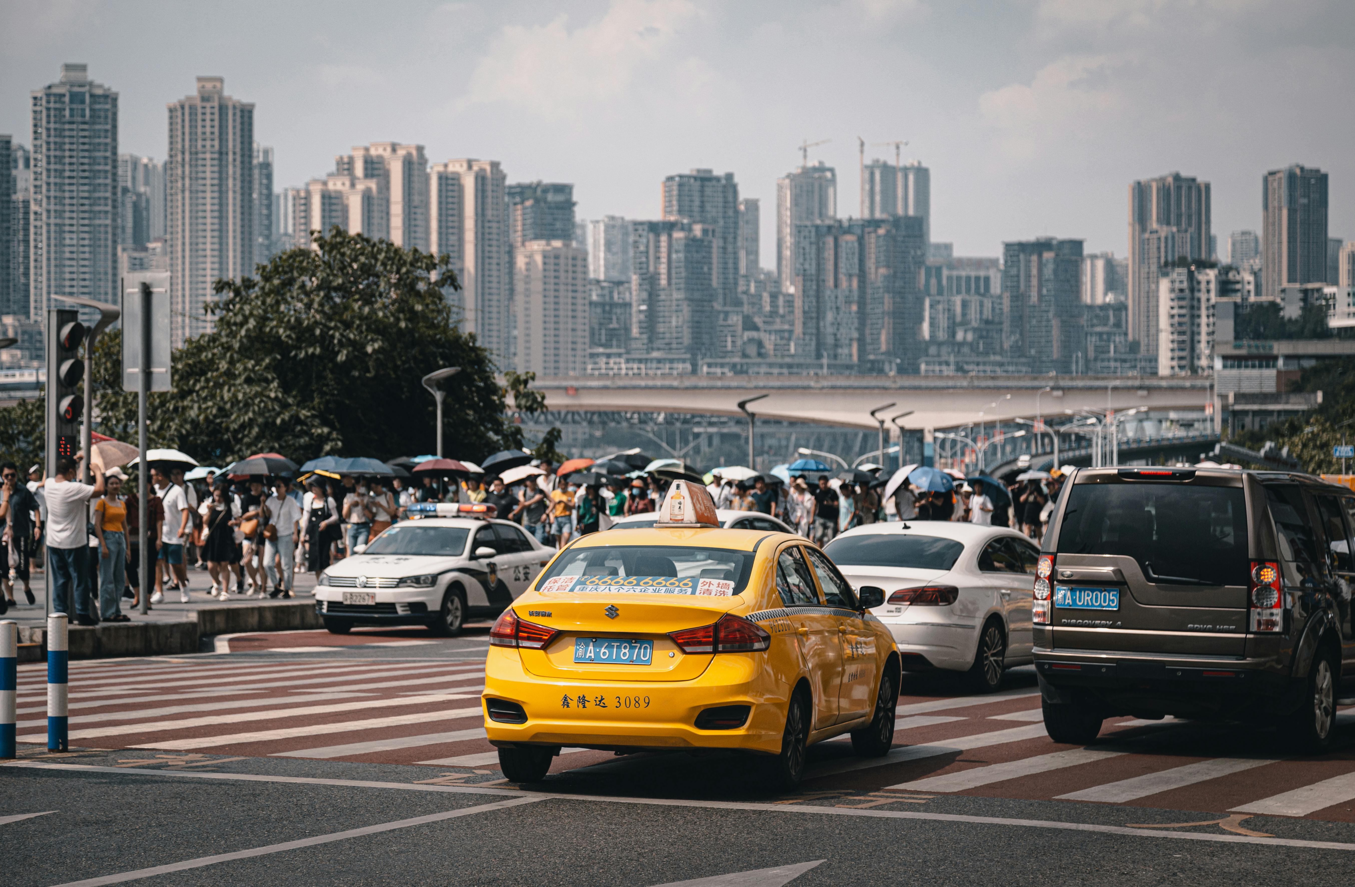 Taxi On The Road · Free Stock Photo