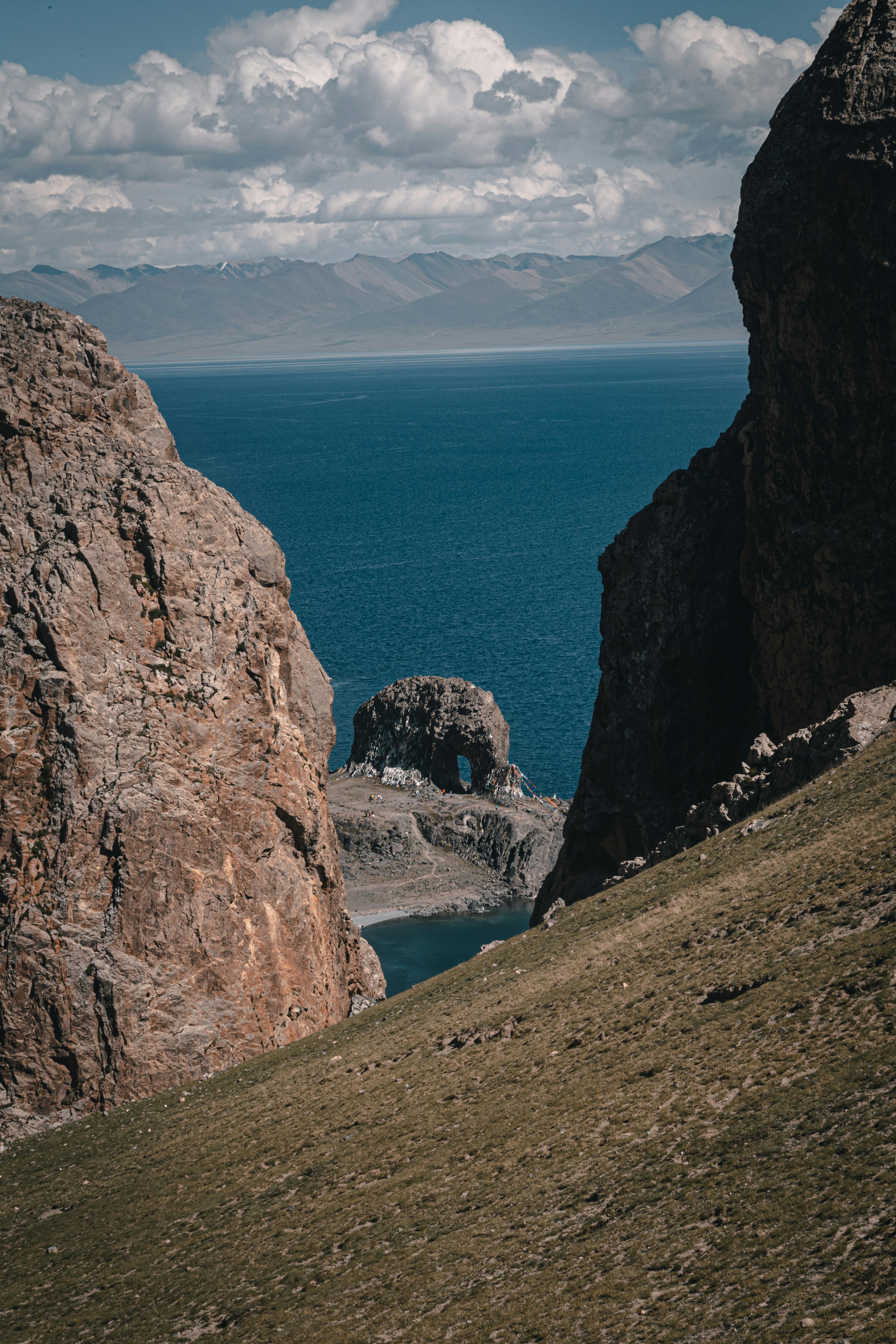 Barren Cliff in Sea · Free Stock Photo