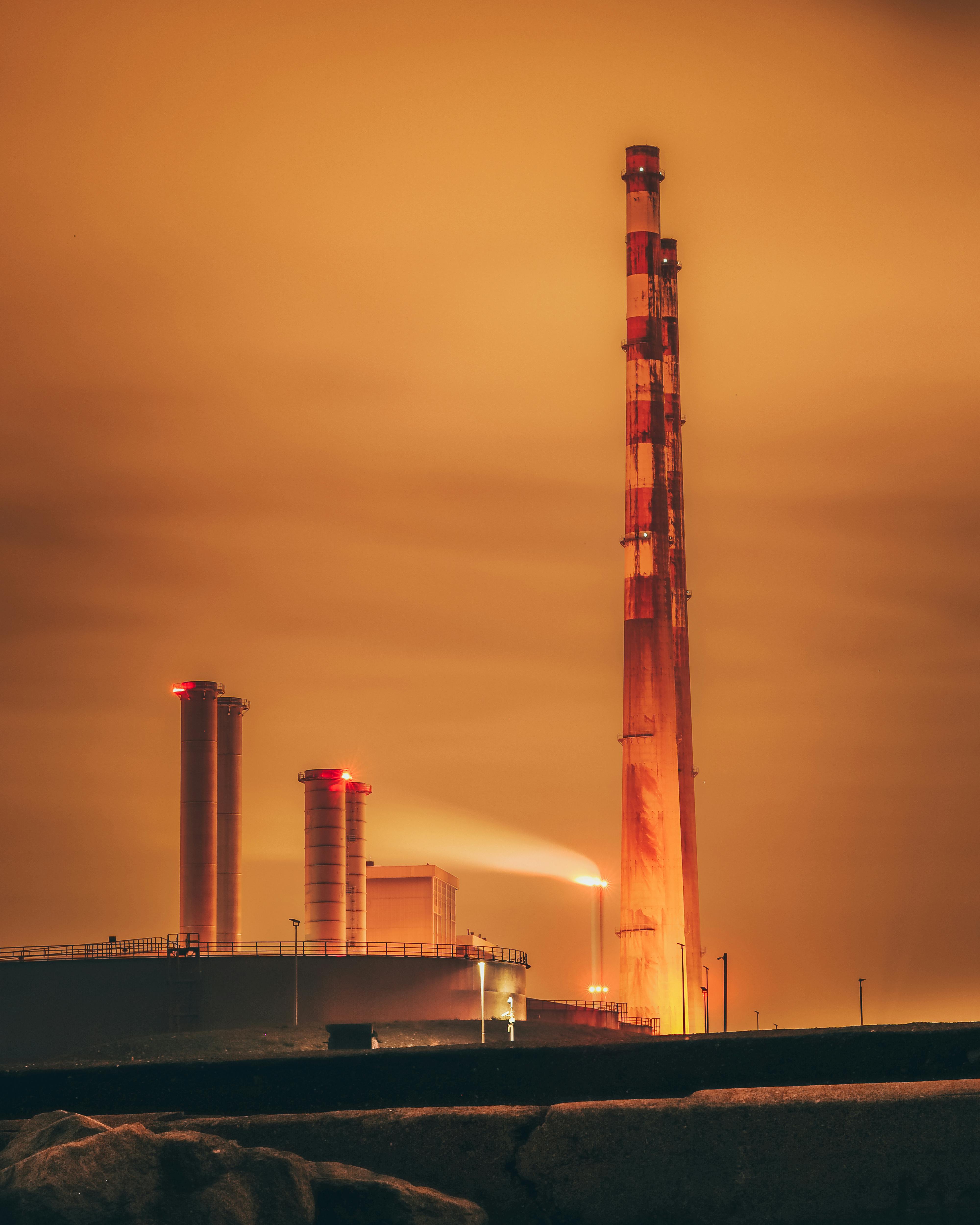 Factory and High Chimneys · Free Stock Photo
