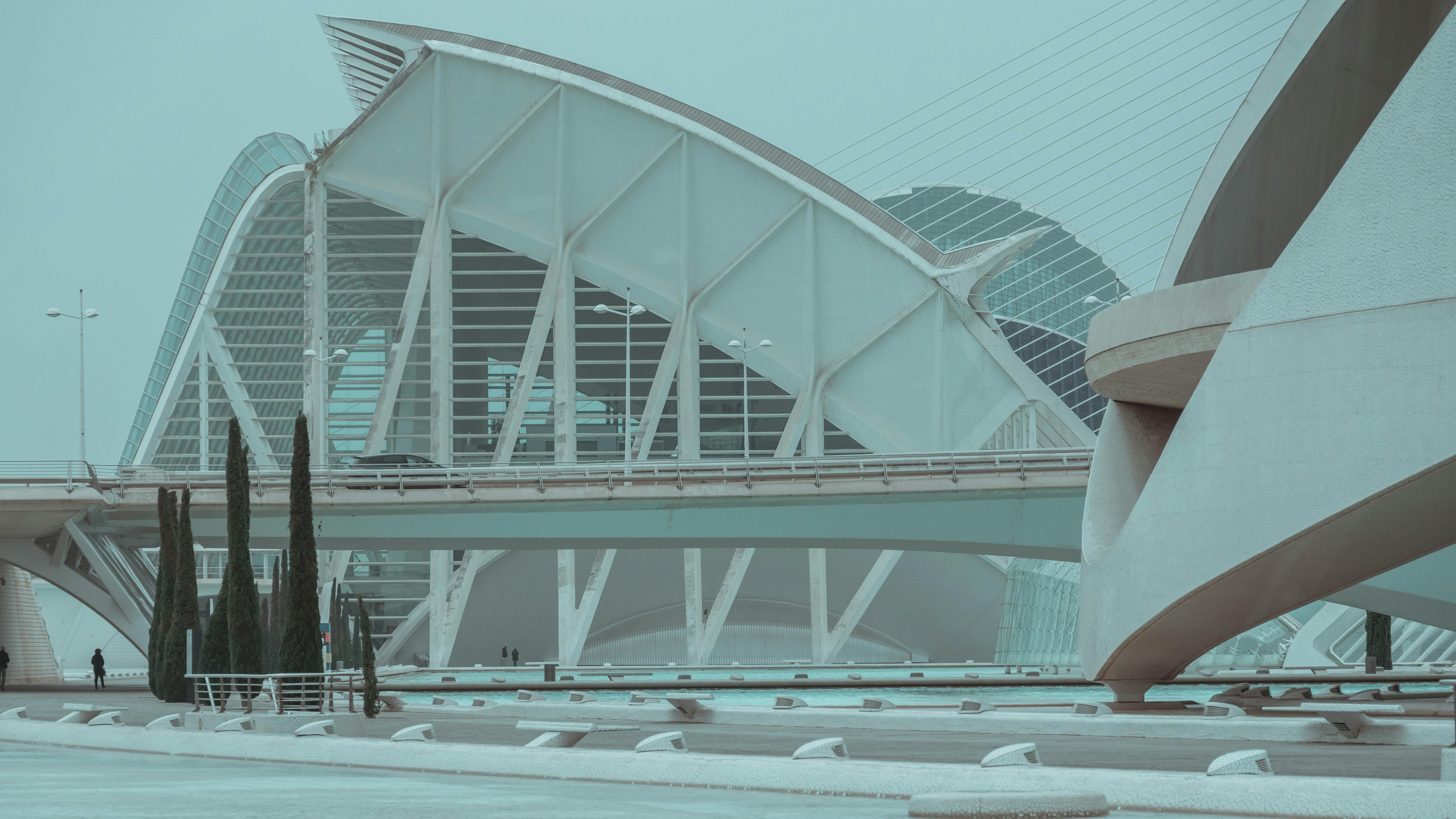 Modern Geometric Building Construction · Free Stock Photo