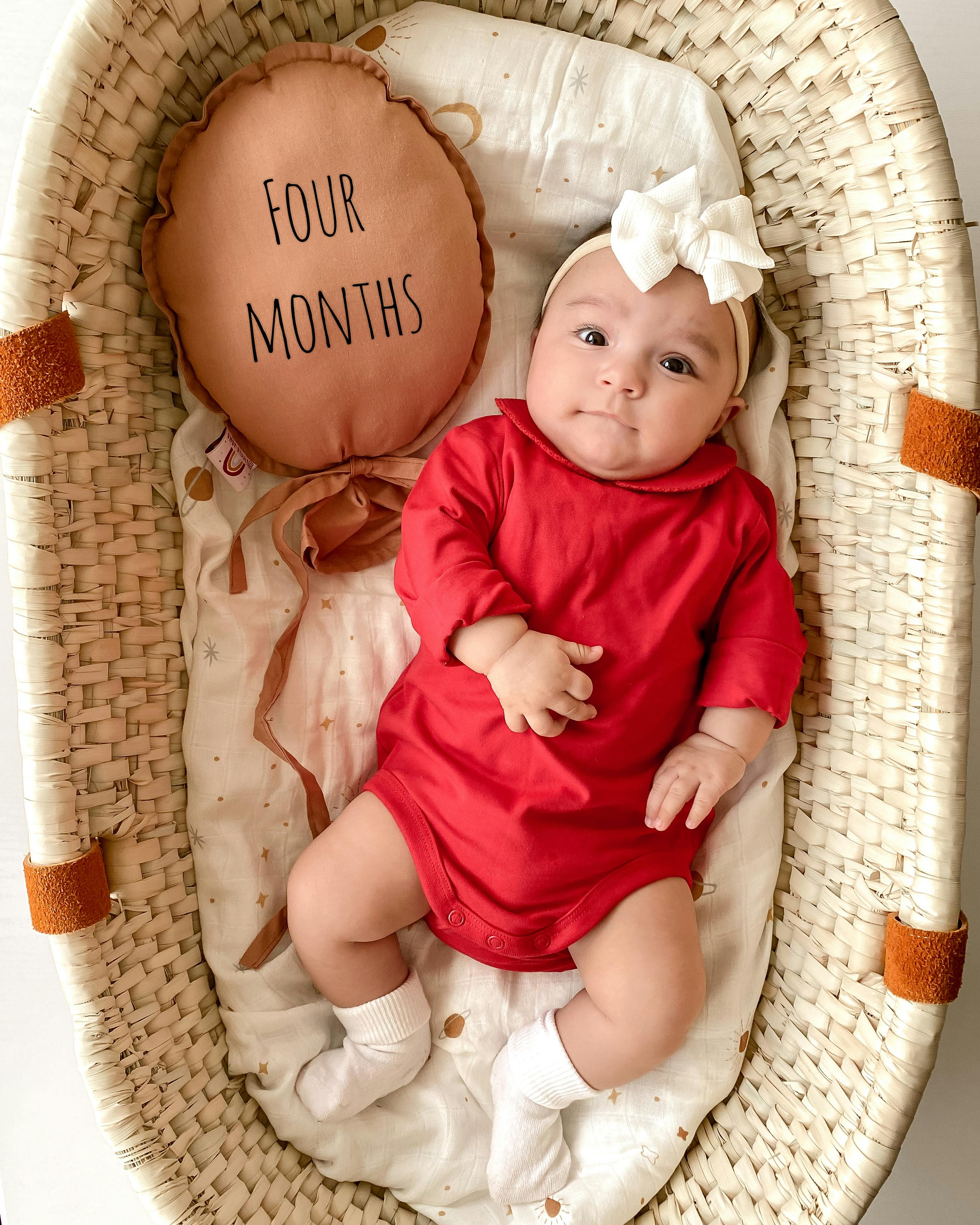 Top View of a Four Months Baby · Free Stock Photo