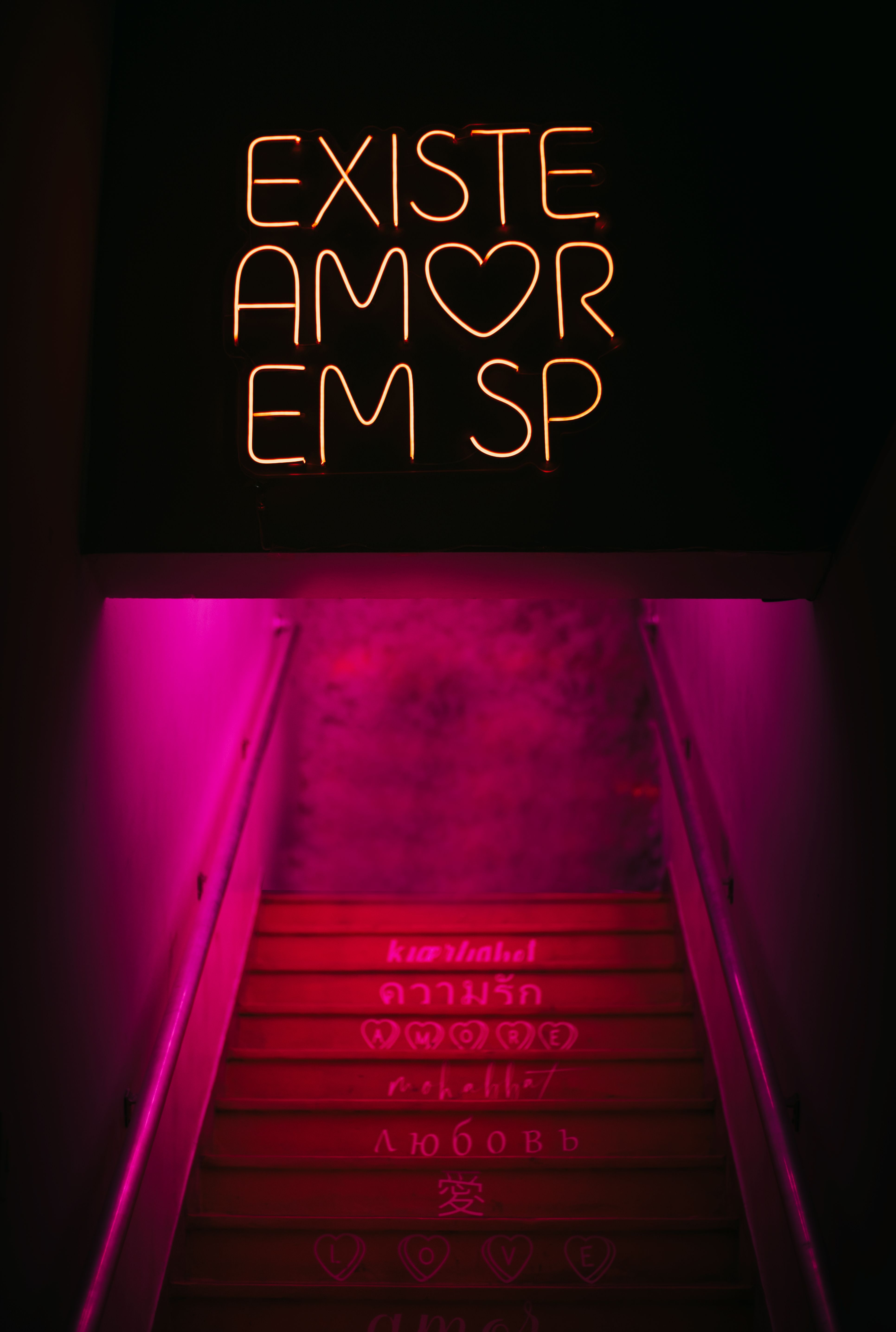 Red and White Neon Light Signage · Free Stock Photo