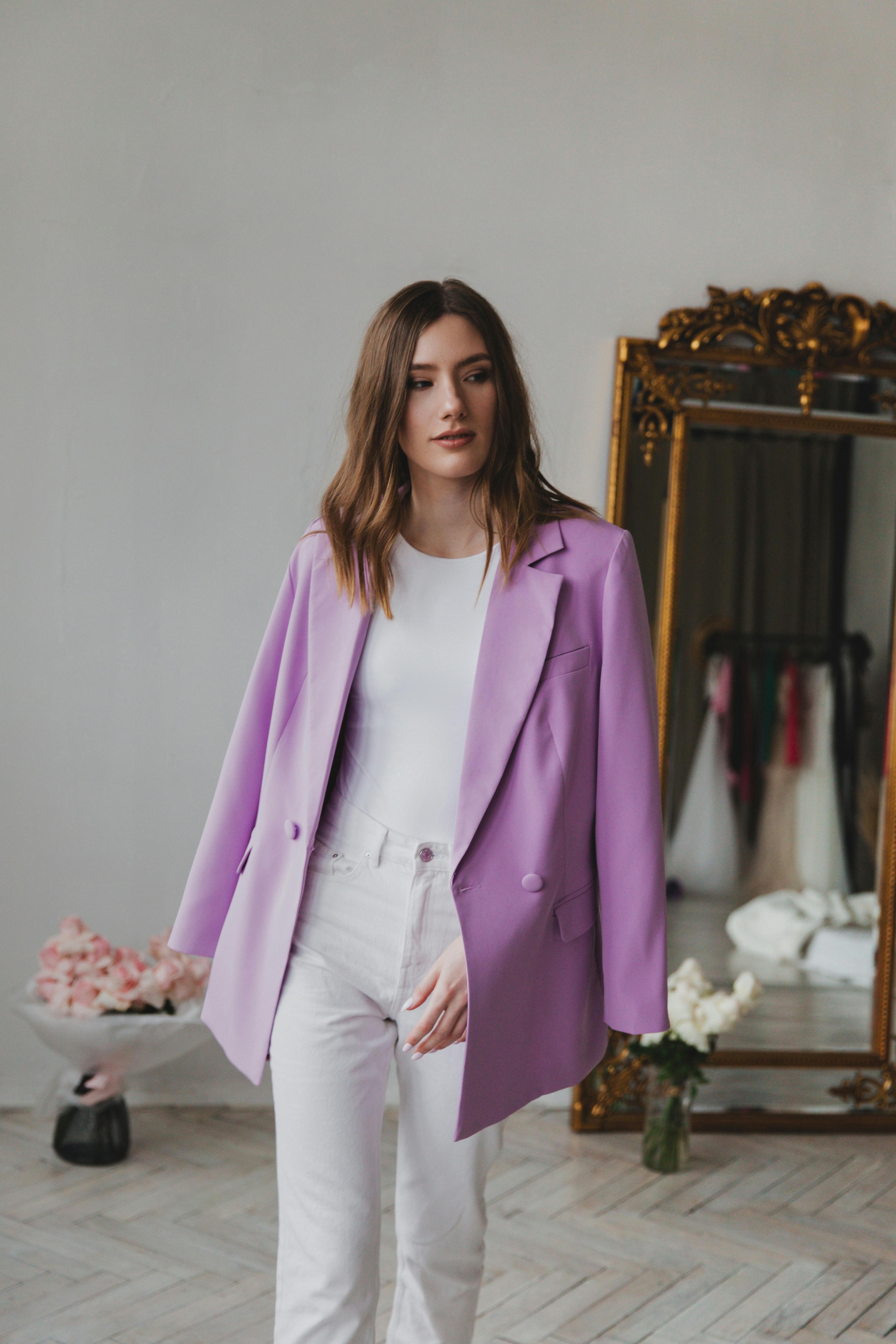 Brunette Woman in Pink Jacket · Free Stock Photo