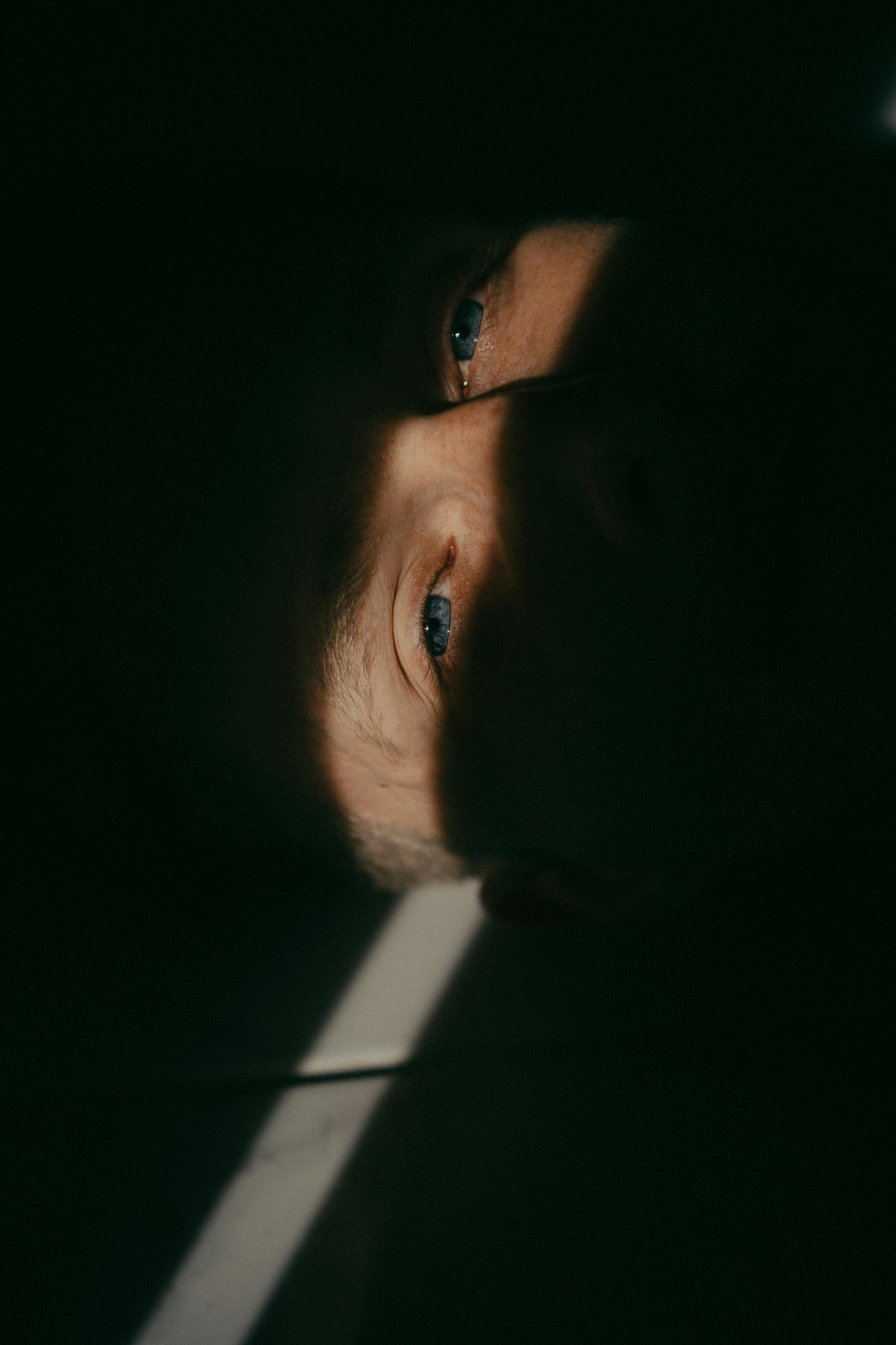 Man Eyes in Shadow · Free Stock Photo