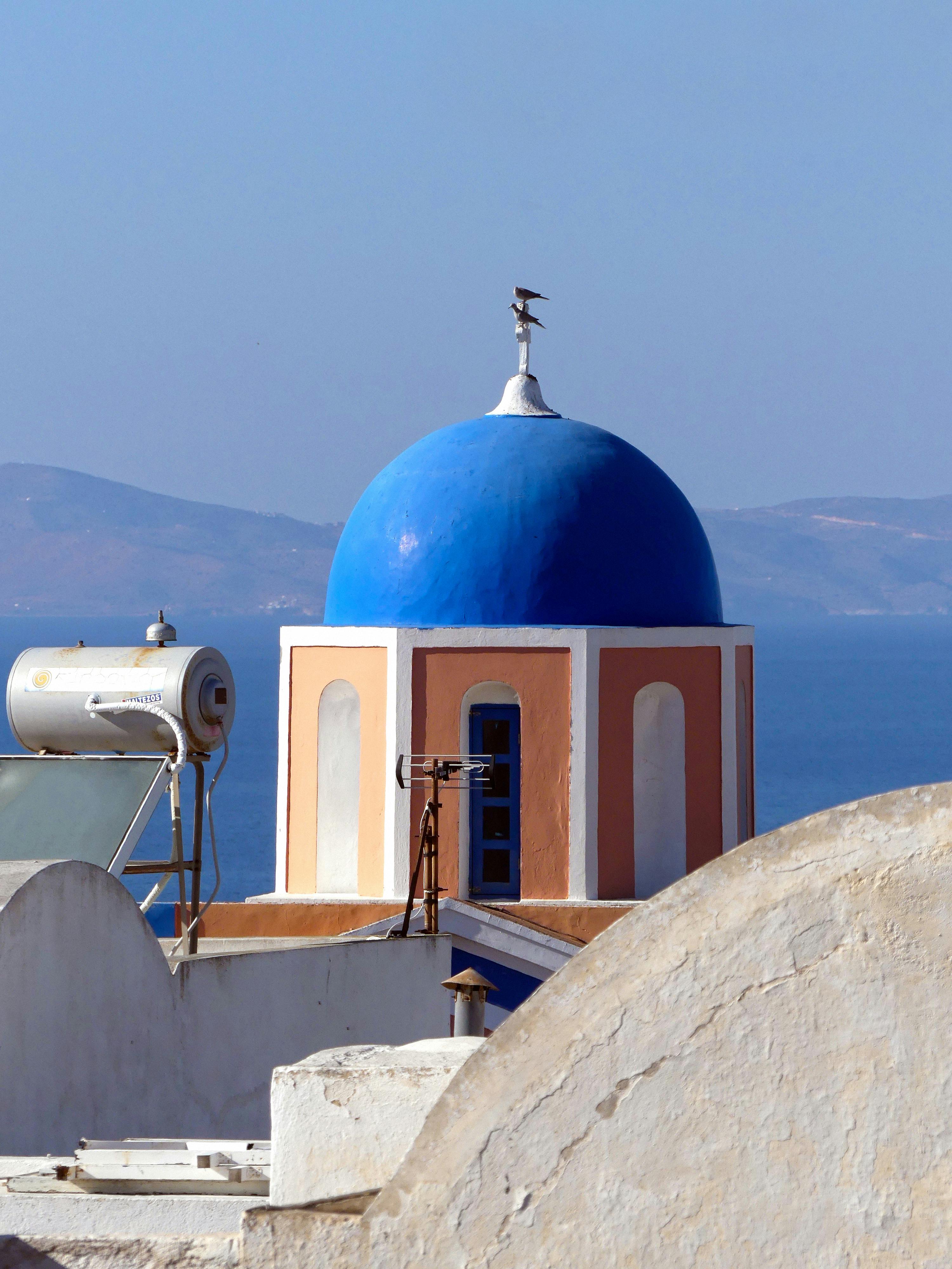 Blue Dome in Santorini, Greece · Free Stock Photo