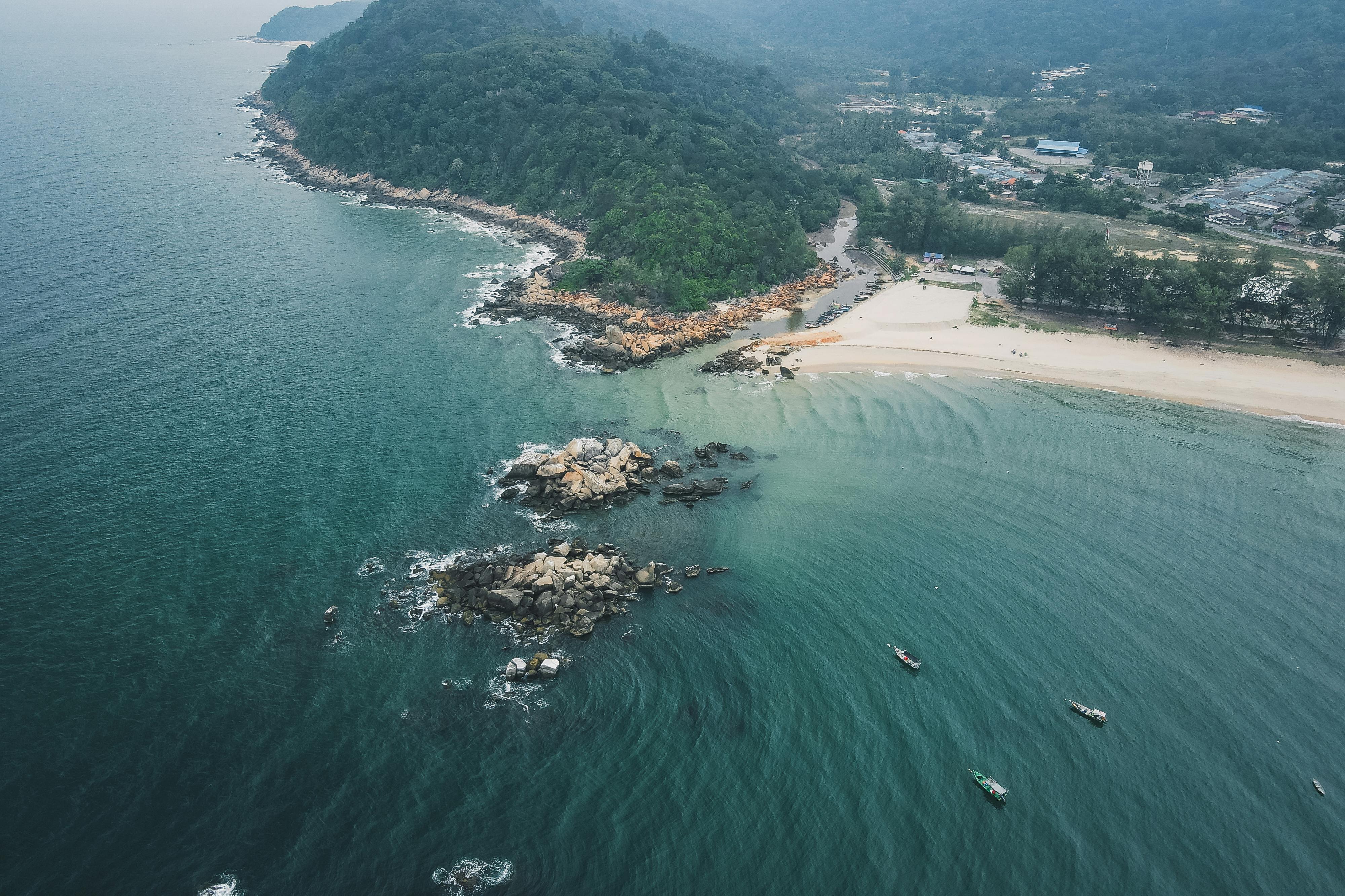 Aerial View of a Coastline · Free Stock Photo
