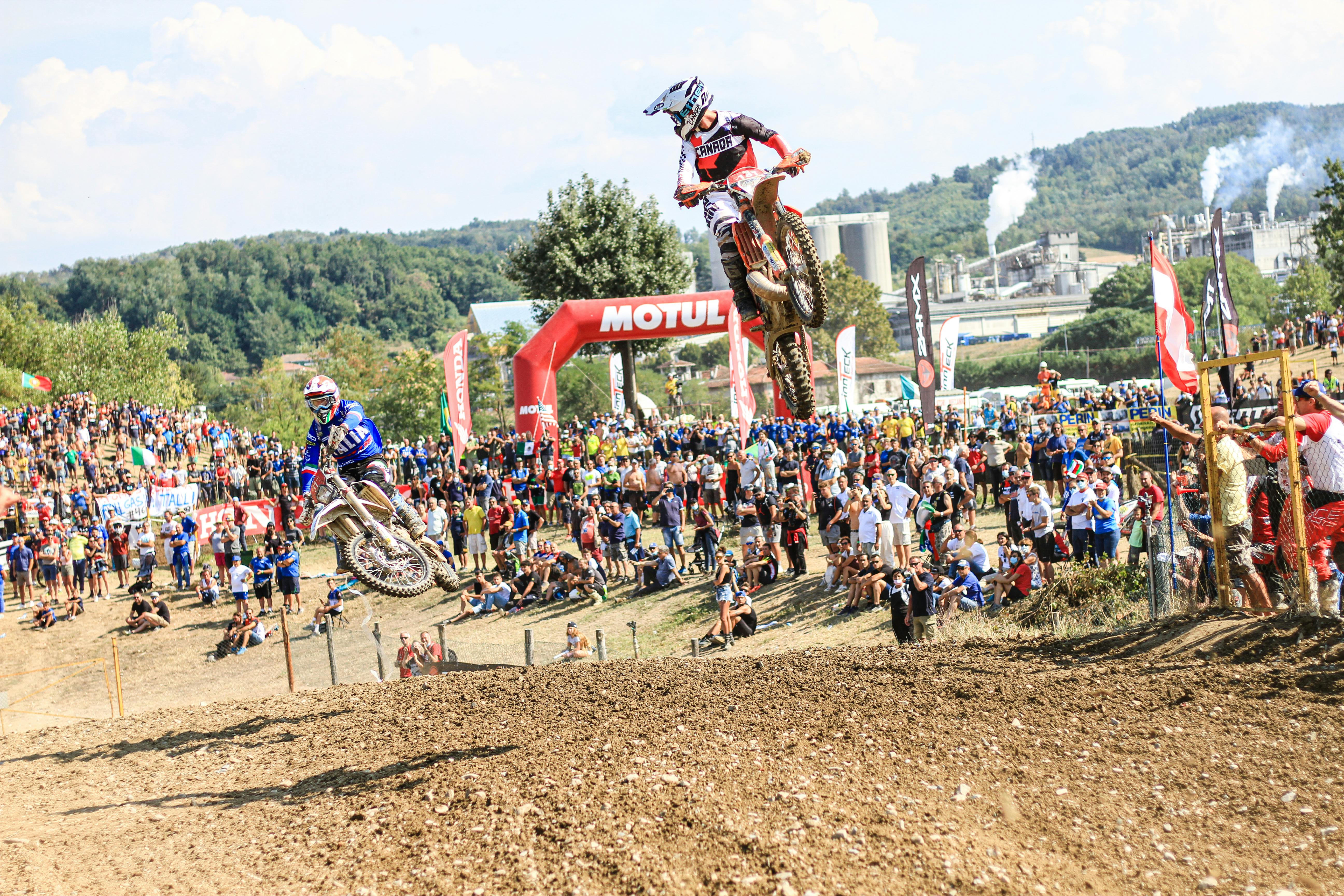 A Two Riders doing Motocross Racing · Free Stock Photo