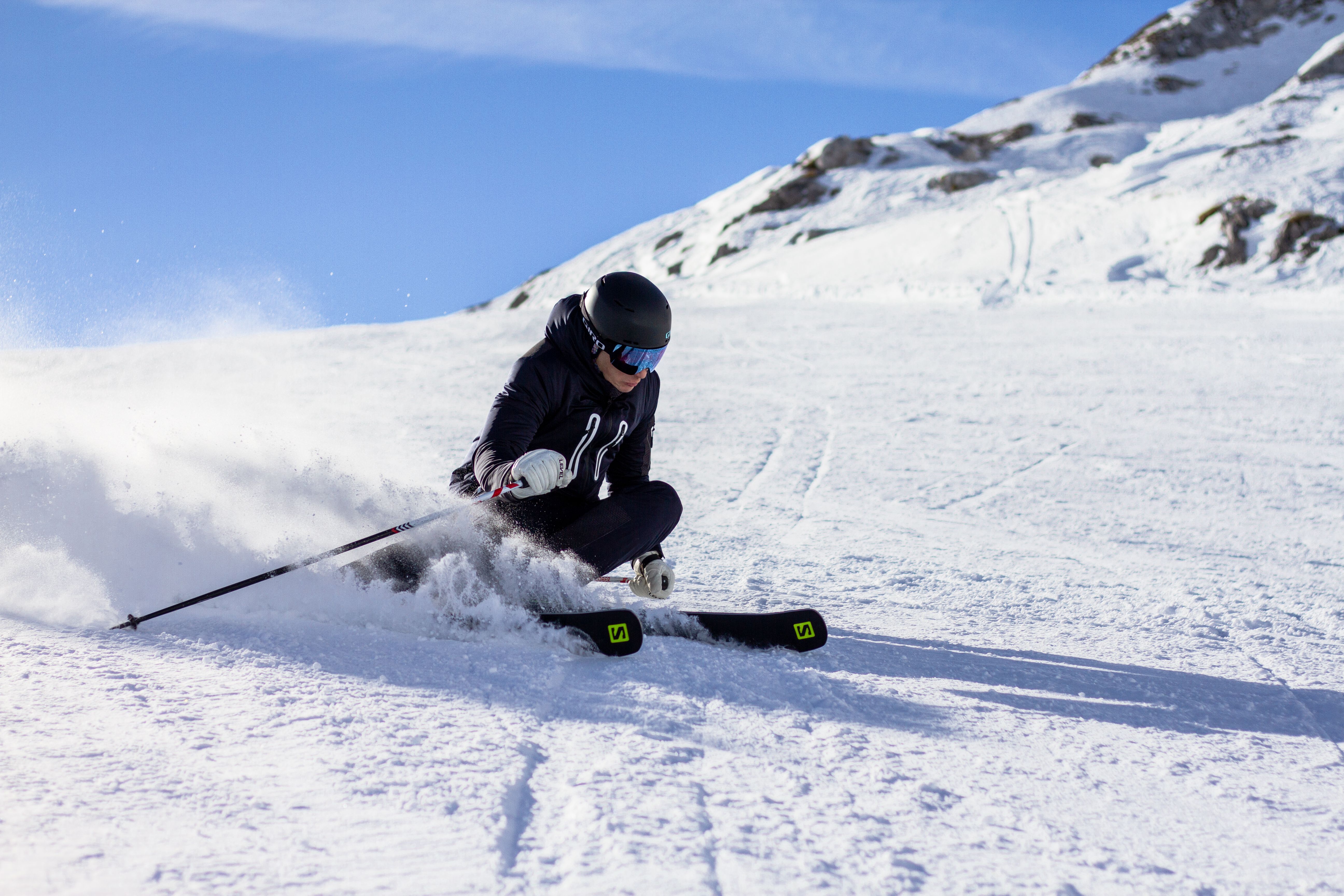 Man Doing Ice Skiing on Snow Field in Shallow Focus Photography · Free ...