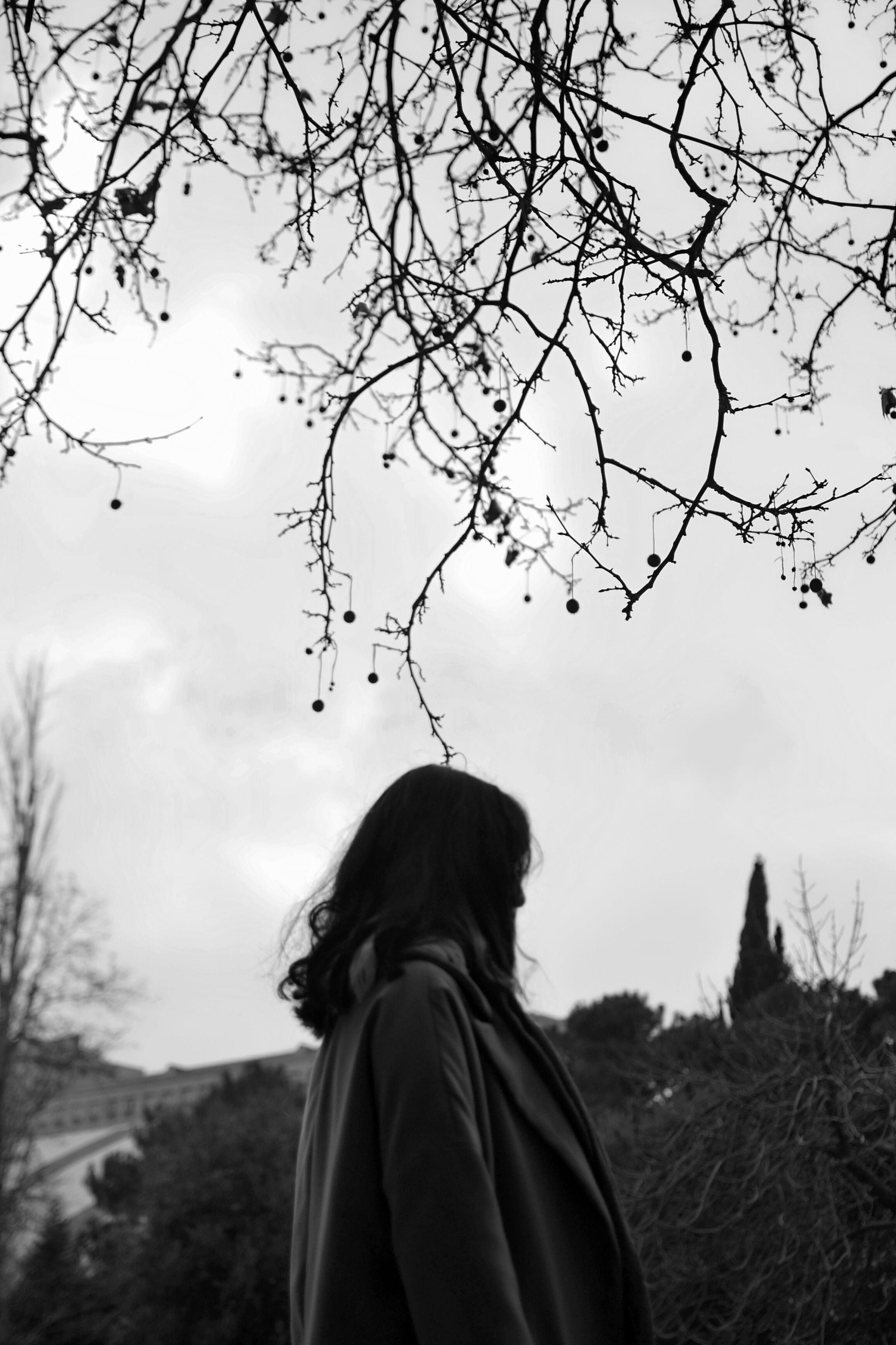 Grayscale Photo of Person in the Dark · Free Stock Photo