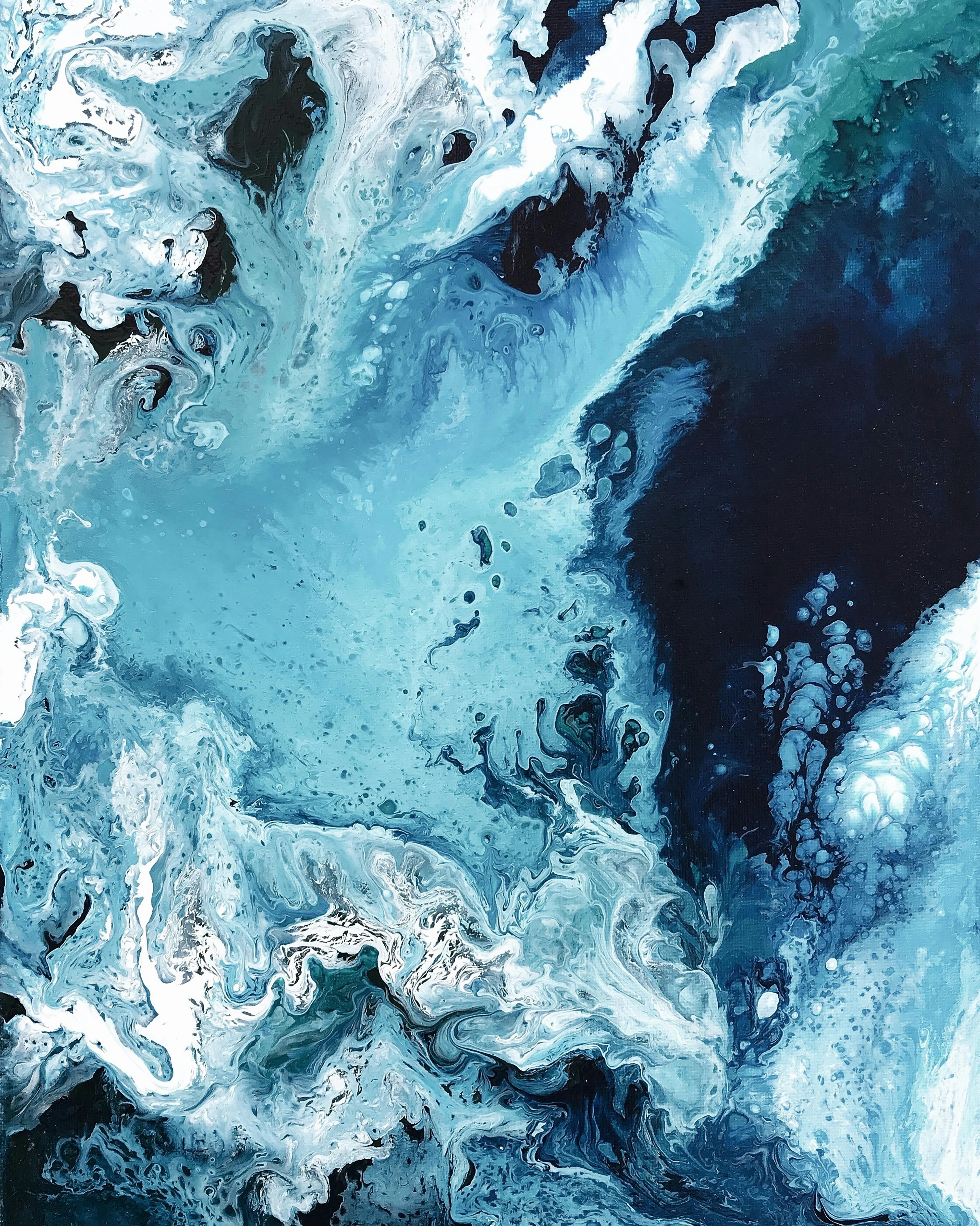 Birds Eye View of Water and Ice · Free Stock Photo