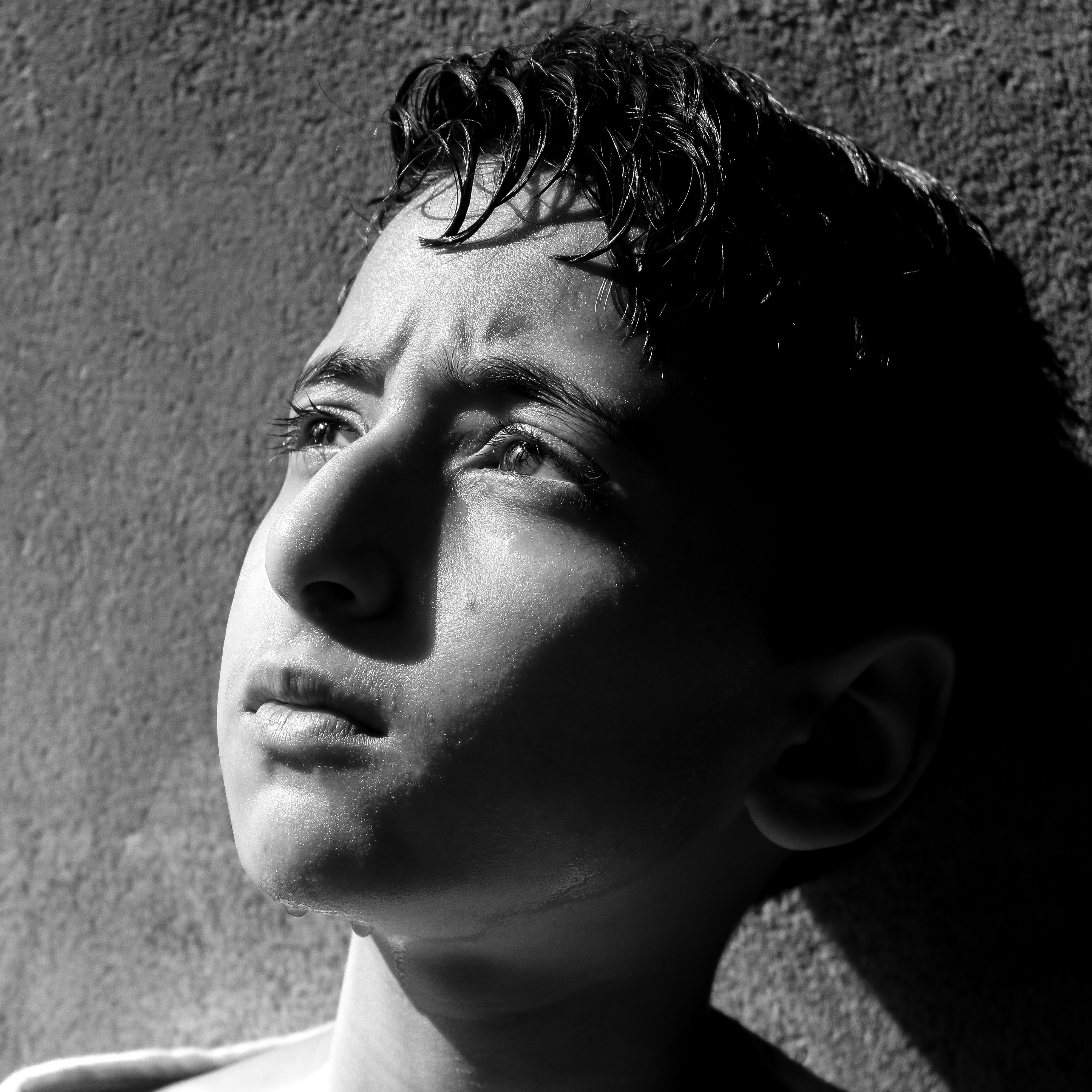 Boy's Face Gray Scale Photo · Free Stock Photo