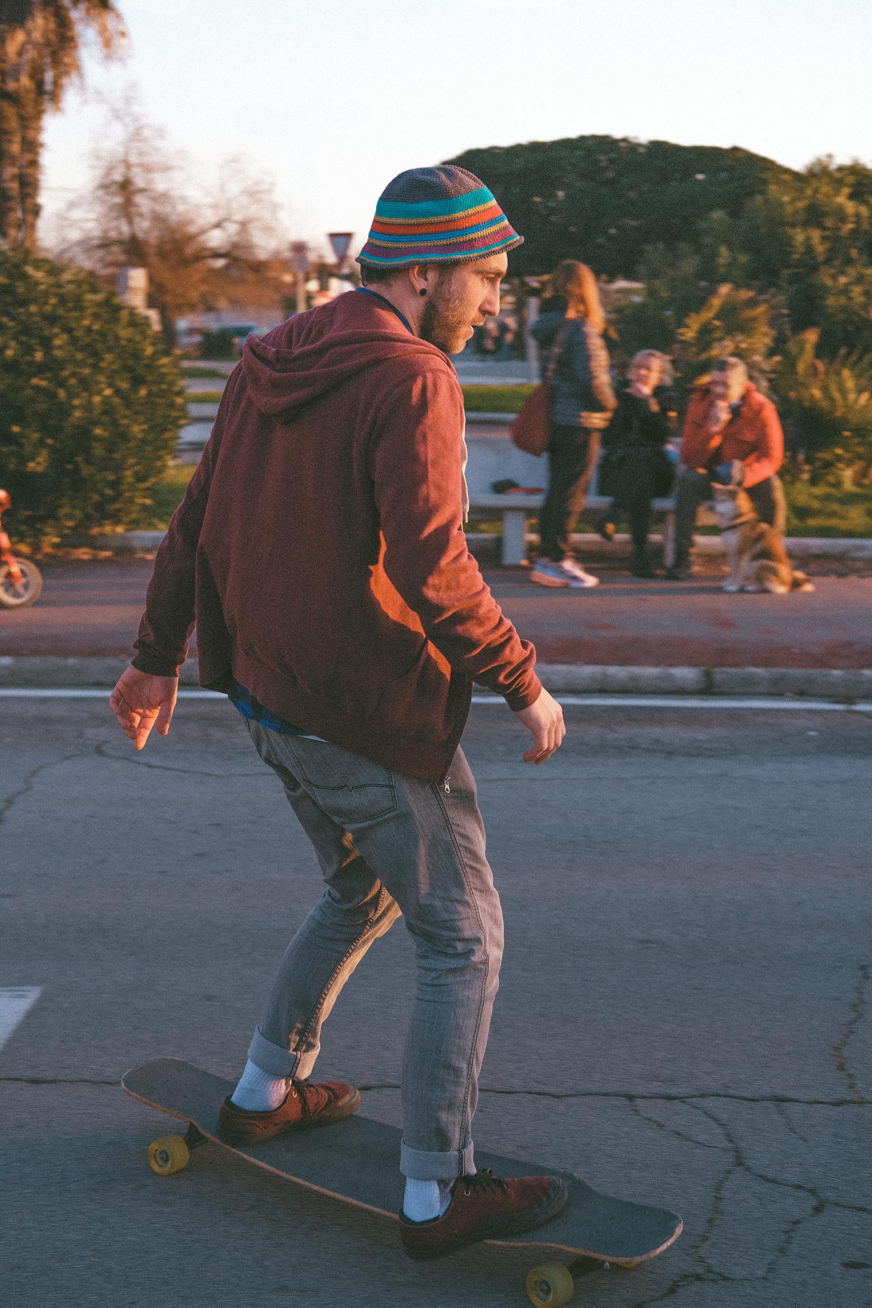 Man Riding a Skateboard · Free Stock Photo