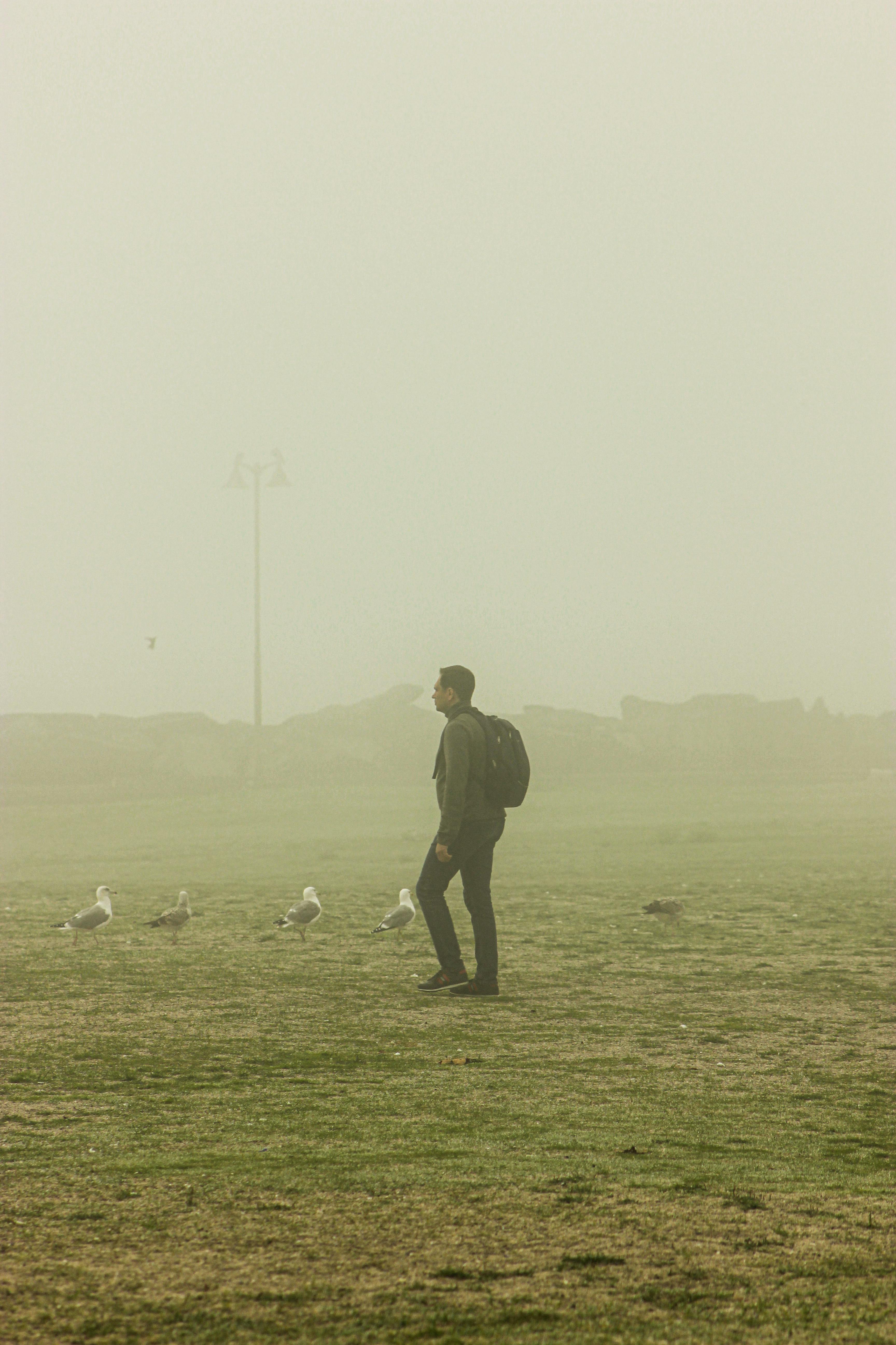 A Man Standing on Green Grass Field · Free Stock Photo