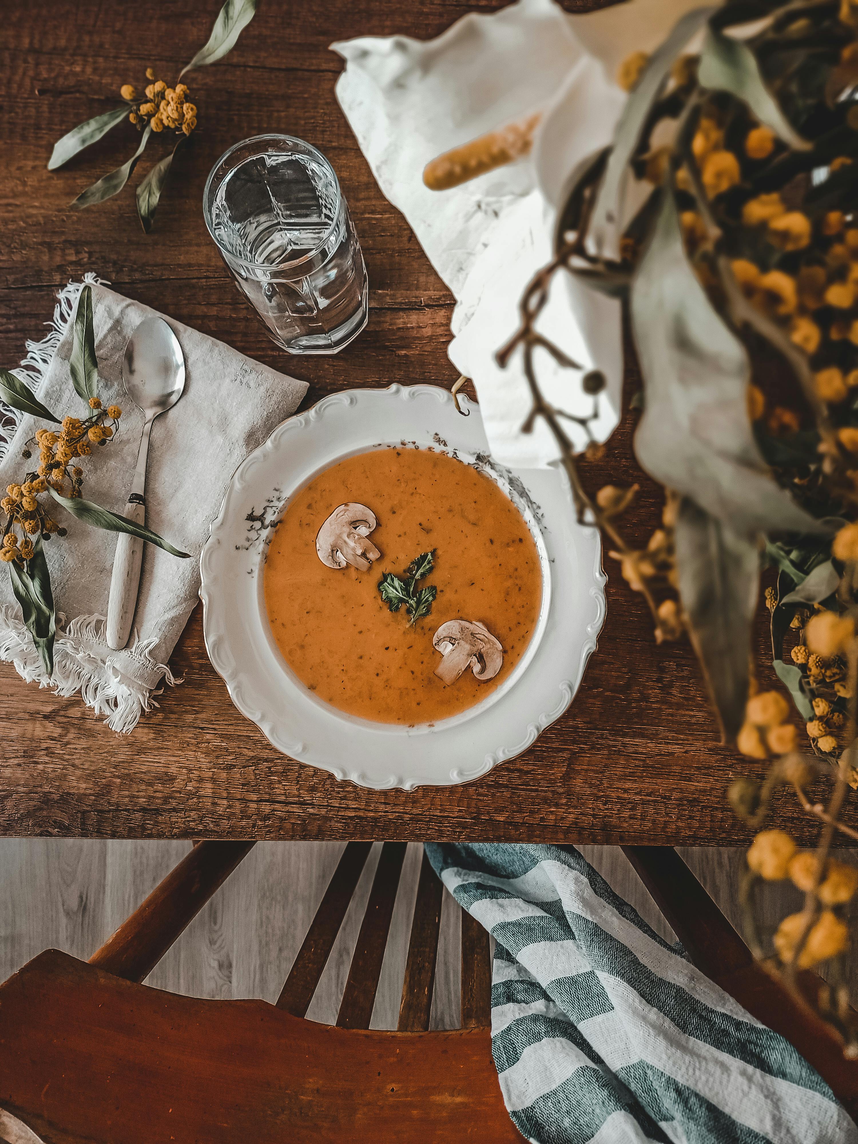 Overhead Shot of a Soup Dish · Free Stock Photo