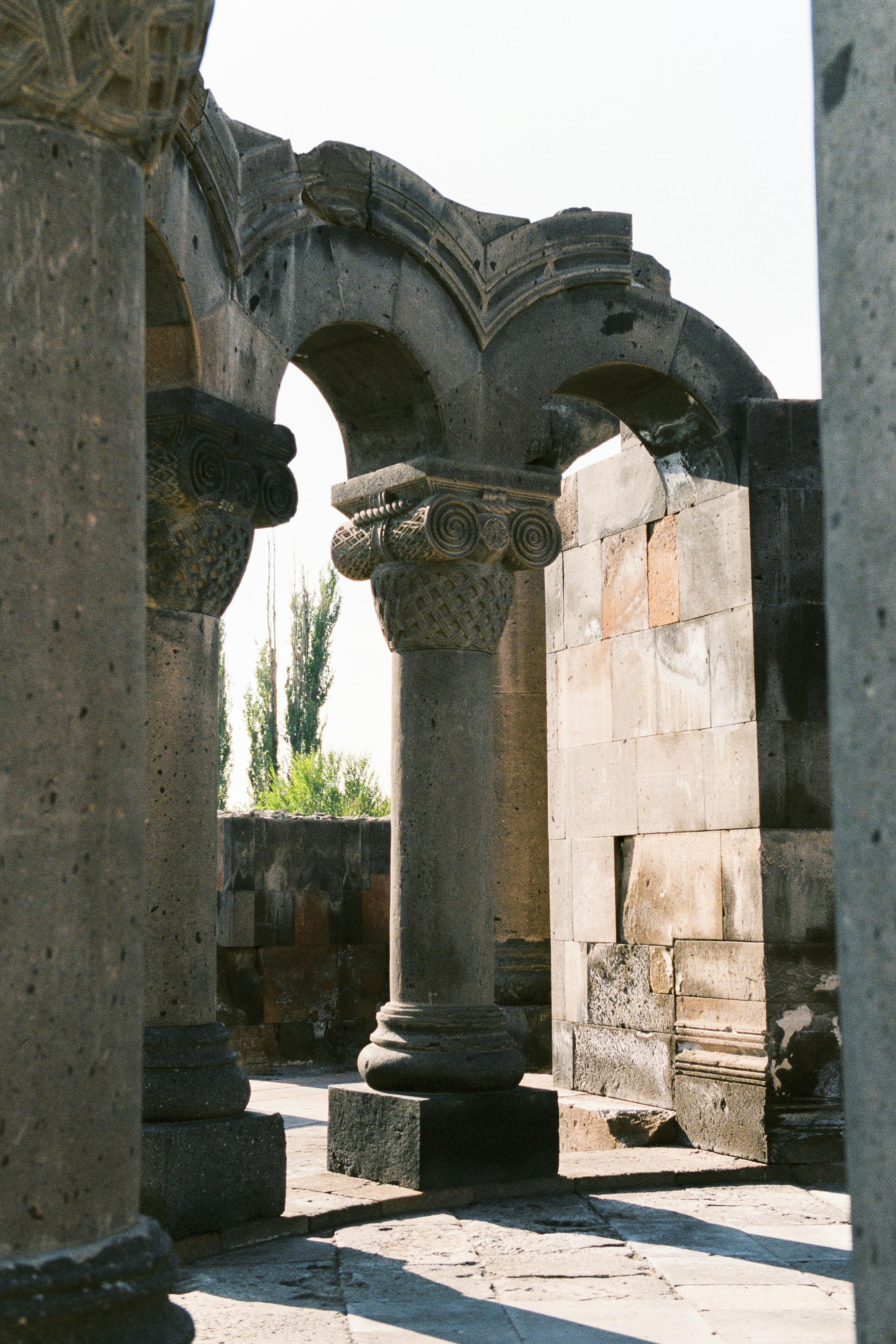 Ancient Stone Columns in Old Building · Free Stock Photo