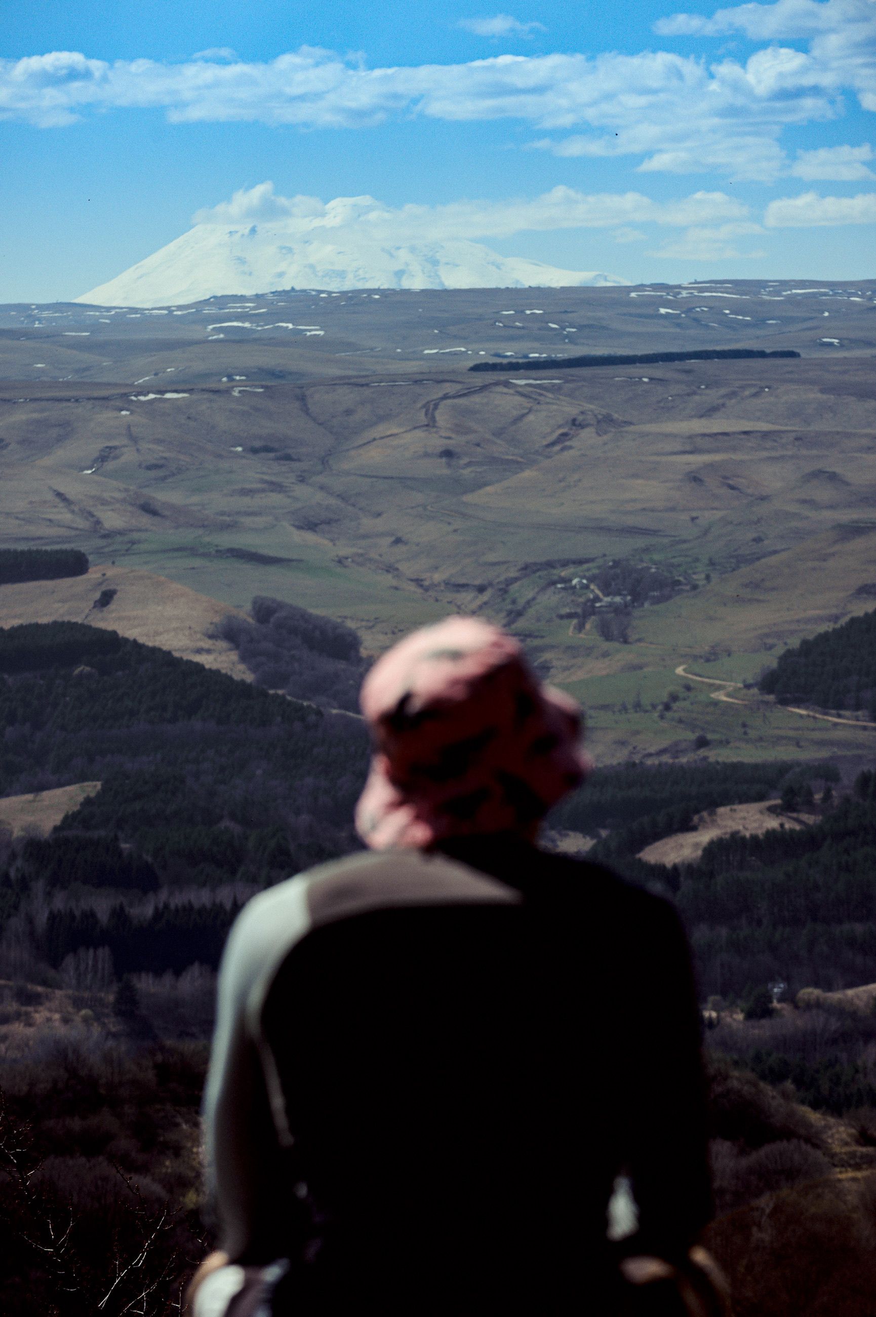Man Looking at Mountains Valley · Free Stock Photo