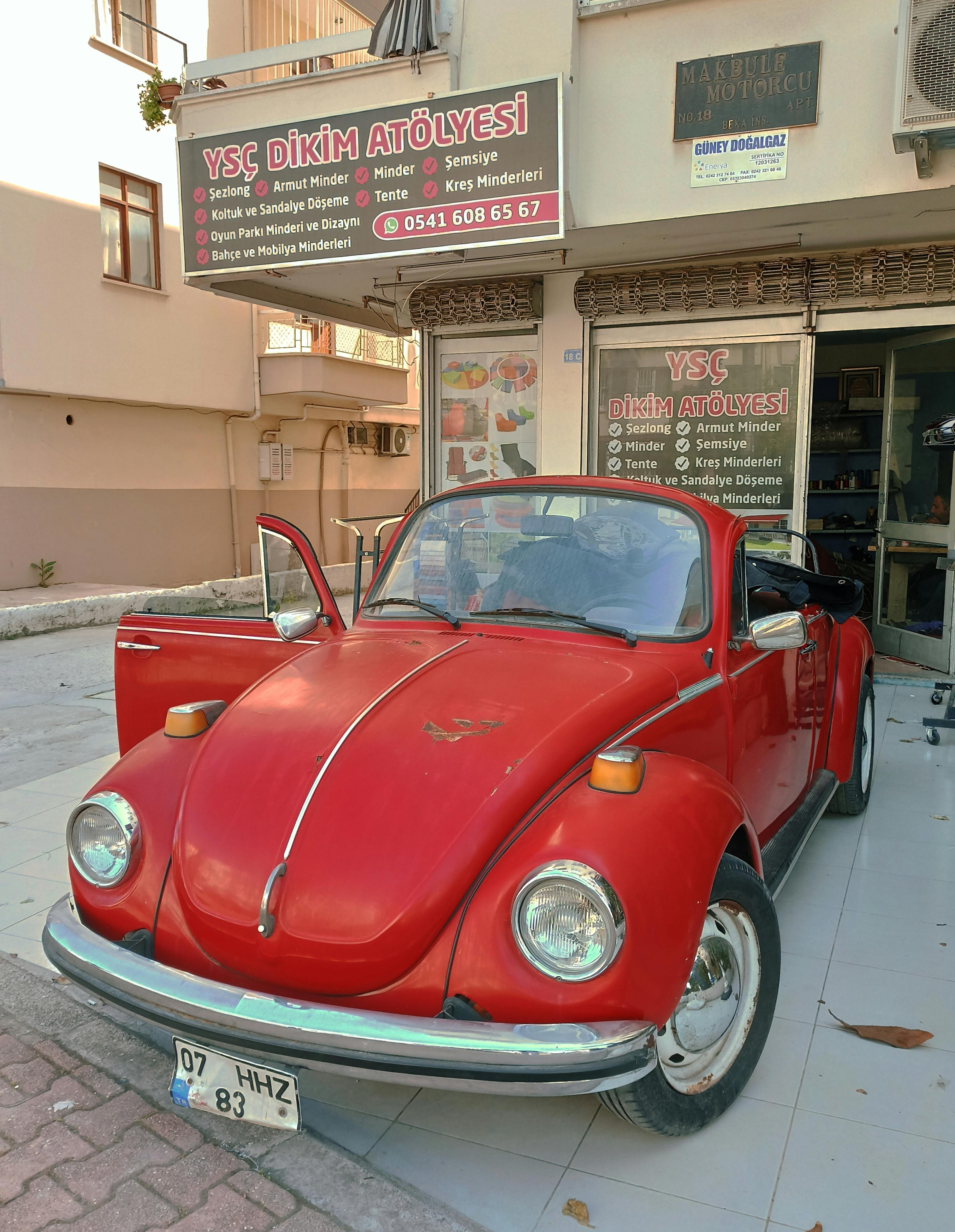 A Red Volkswagen Beetle Car · Free Stock Photo